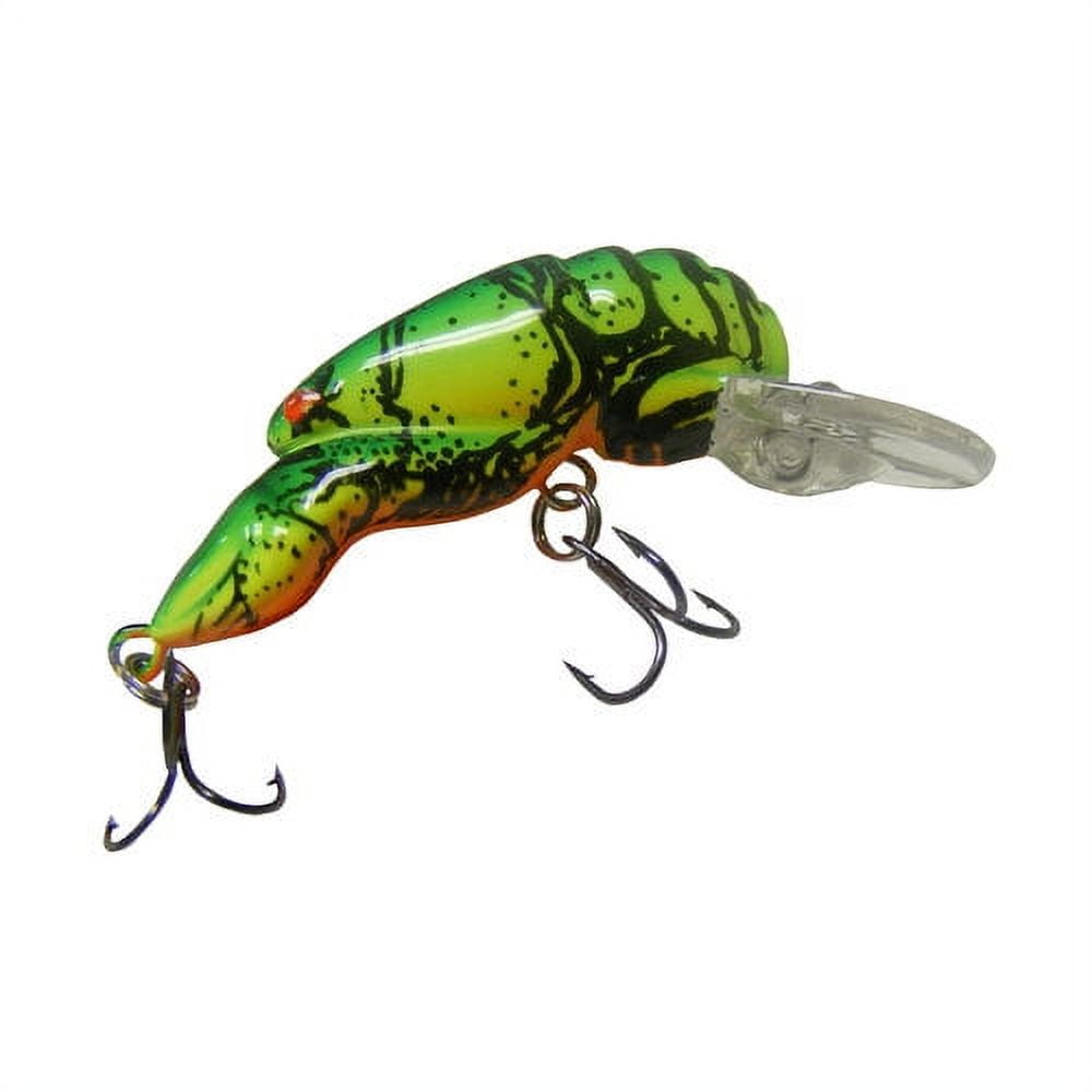 Arkie Lures Crappie Crankbait Craw, Firetiger, Dives 2-6', Treble Hooks ...