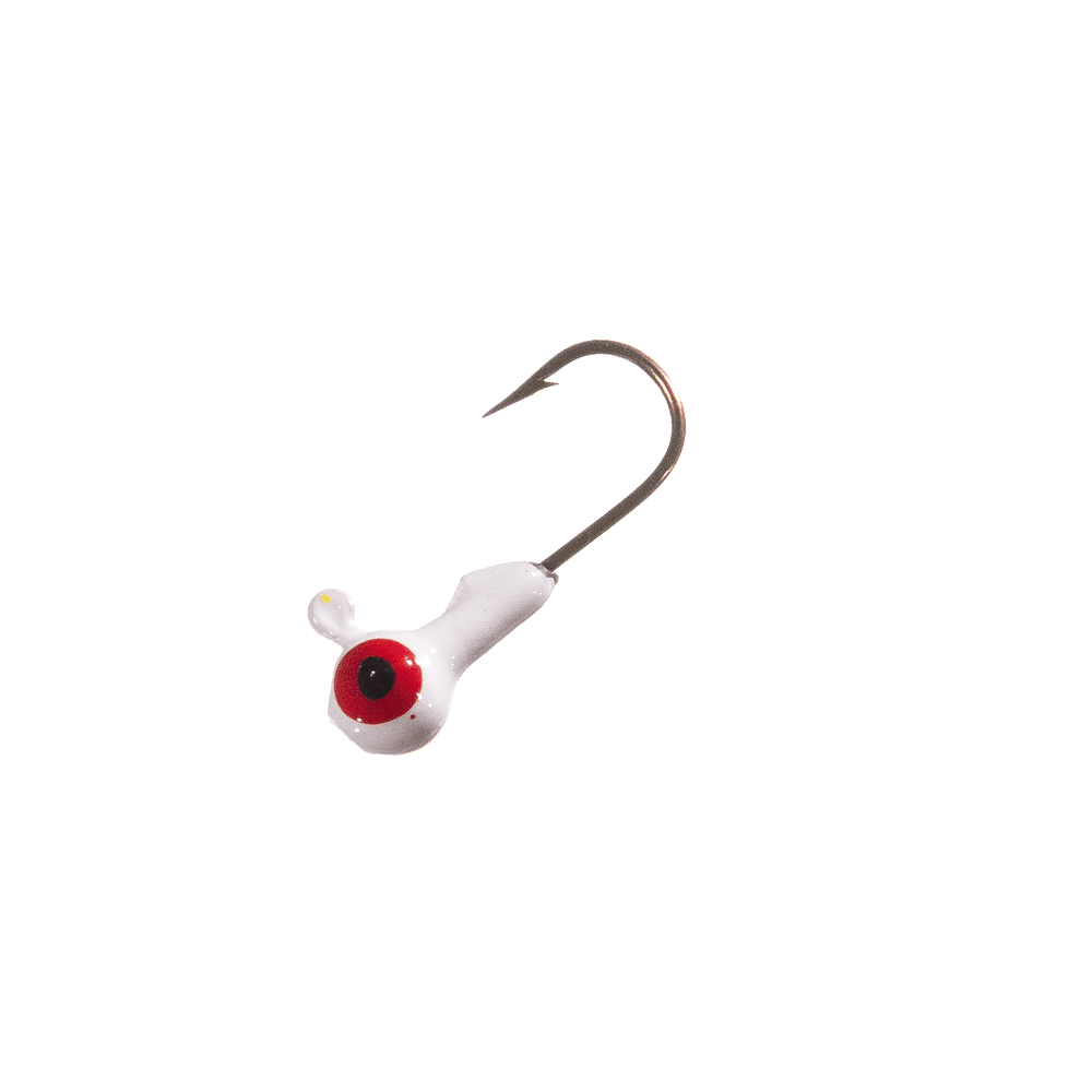 Arkie Lures Double Eye Painted Jig Heads, 1/16 oz, #1 White, 100 Pack ...