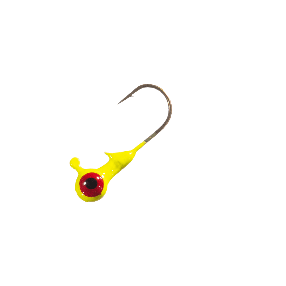 Arkie Lures Double Eye Painted Jig Heads, 1/16 oz, #3 Chartreuse, 100 ...