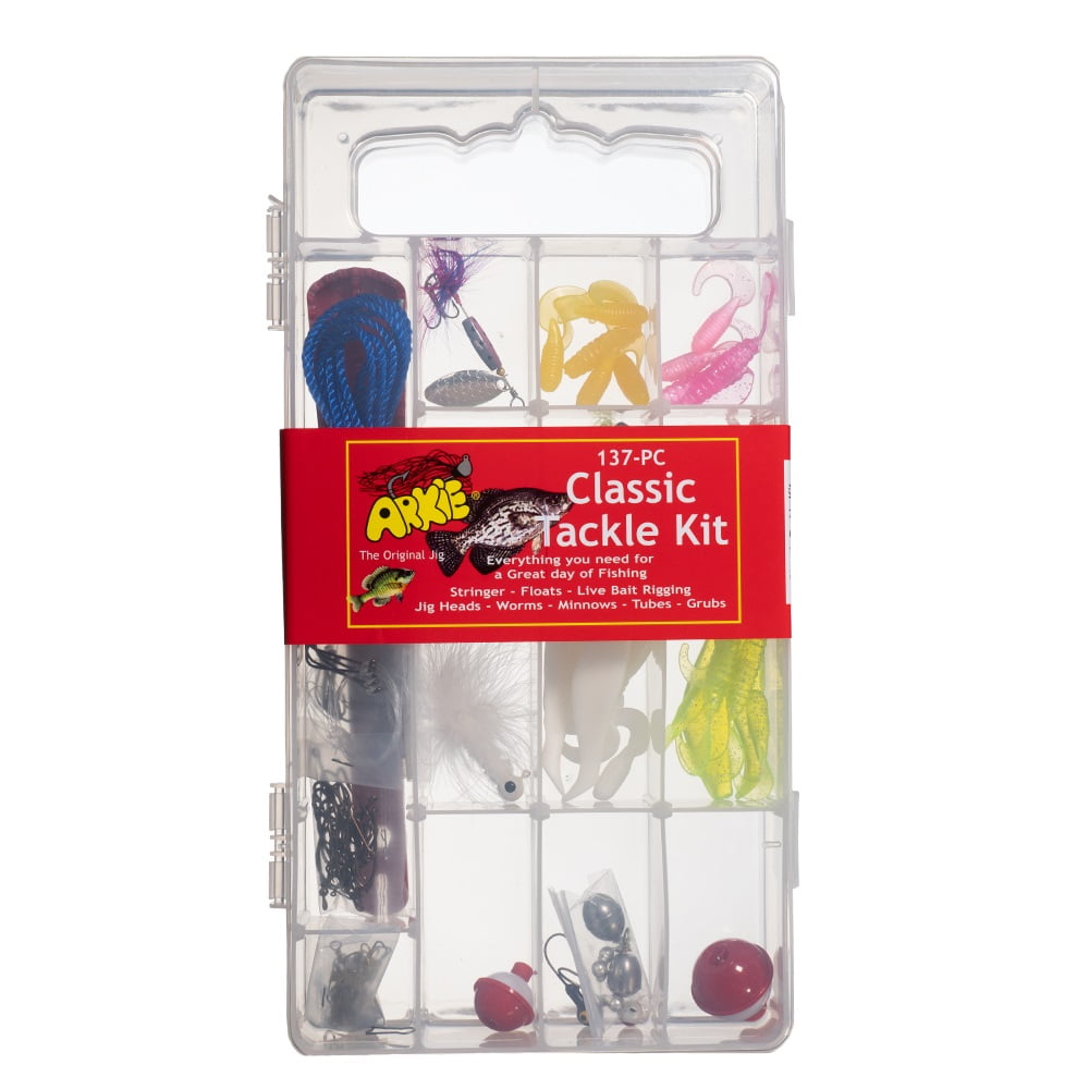 Arkie Lures Lead Free Classic Fishing Tackle Kit, Assorted Colors LF ...