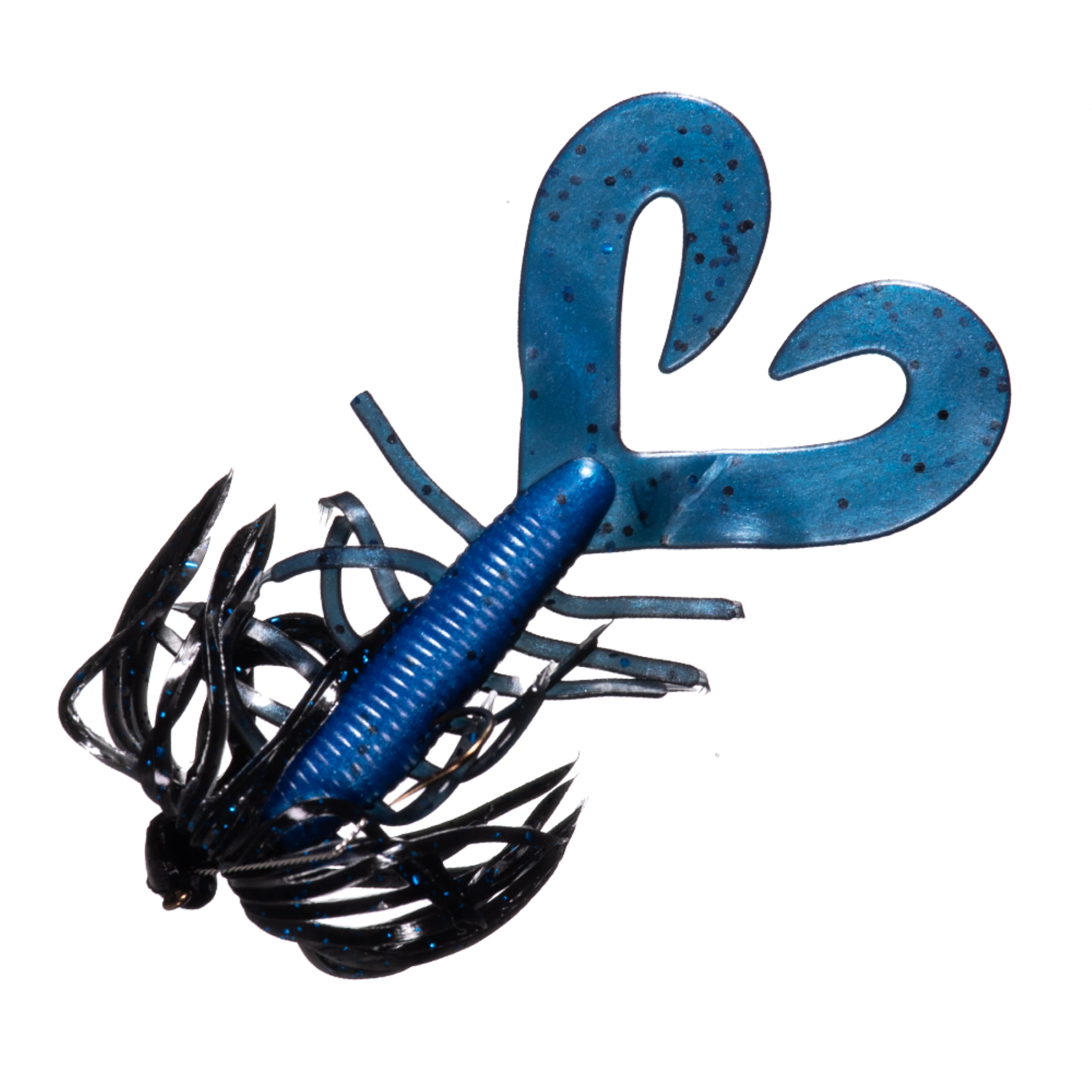 Arkie Lures Salty Crawlin Grub Jig - Black/Blue - 1/8 oz - Walmart.com