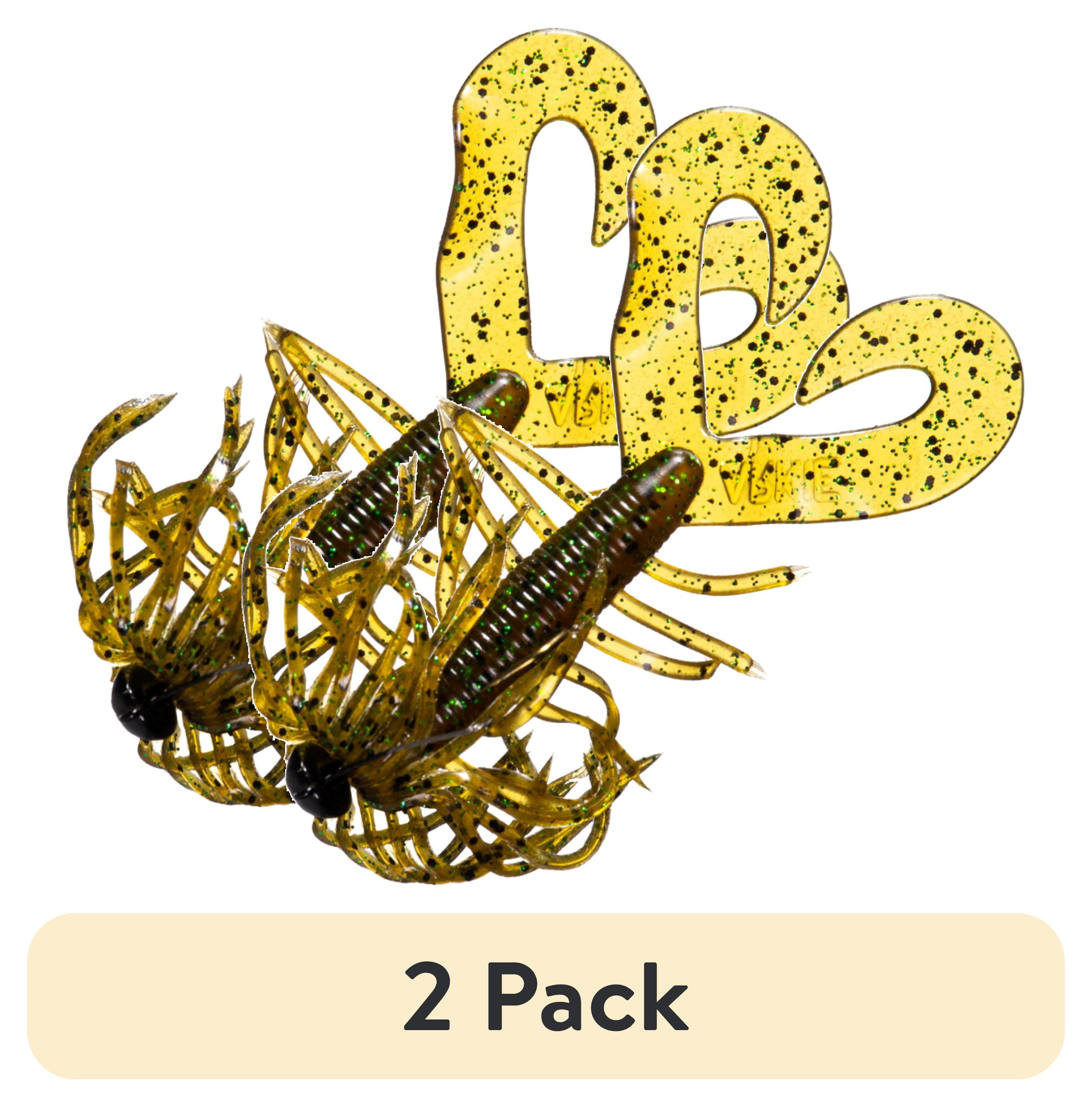 (2 pack) Arkie Lures Salty Crawlin' Grub Plastic Jig, Color Rootbeer ...