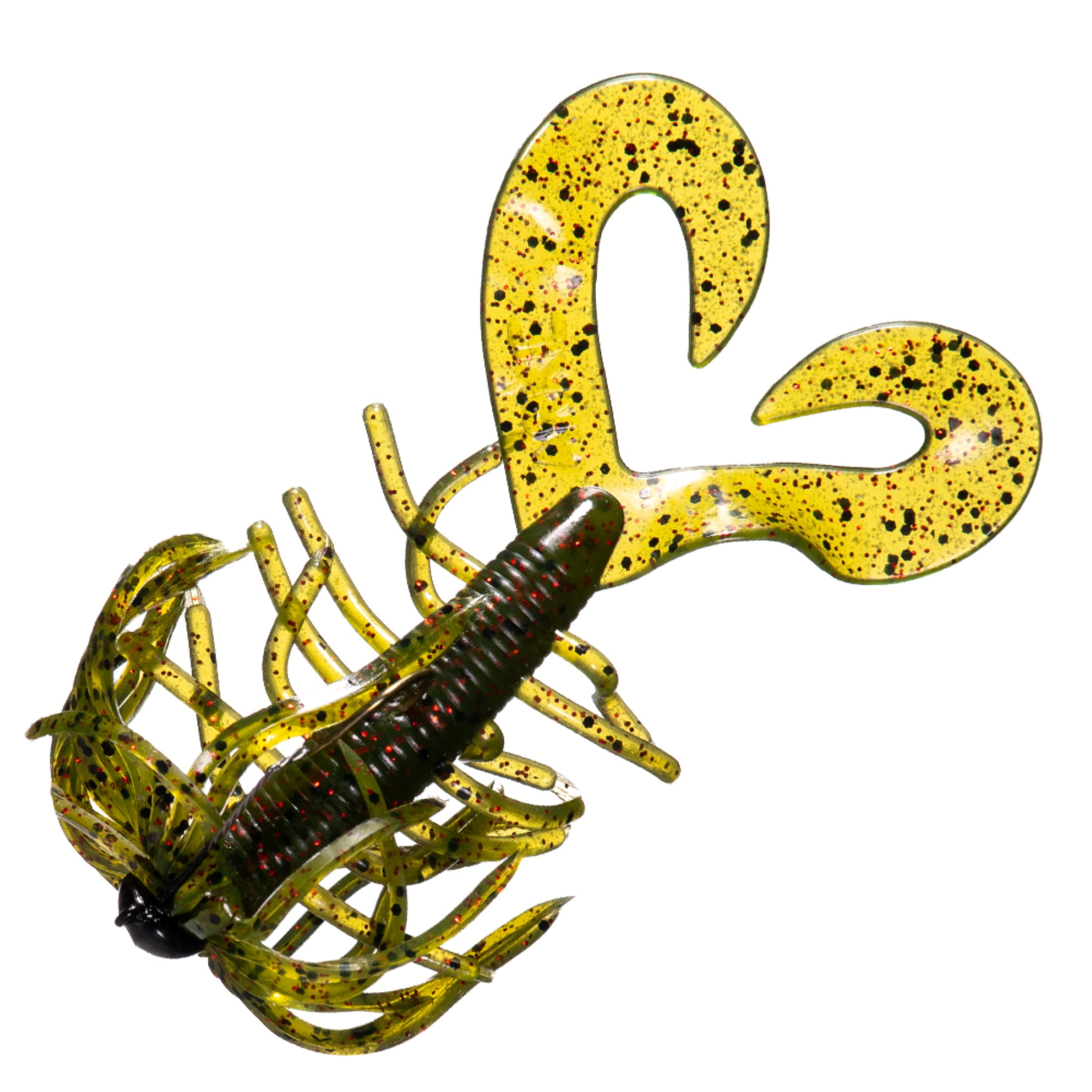 Arkie Lures Salty Crawlin' Grub Plastic Jig, Color Watermelon Black/Red ...