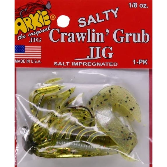 Arkie Lures Salty Crawlin Grub, Watermelon/Pearl, Fishing Jig - Walmart.com
