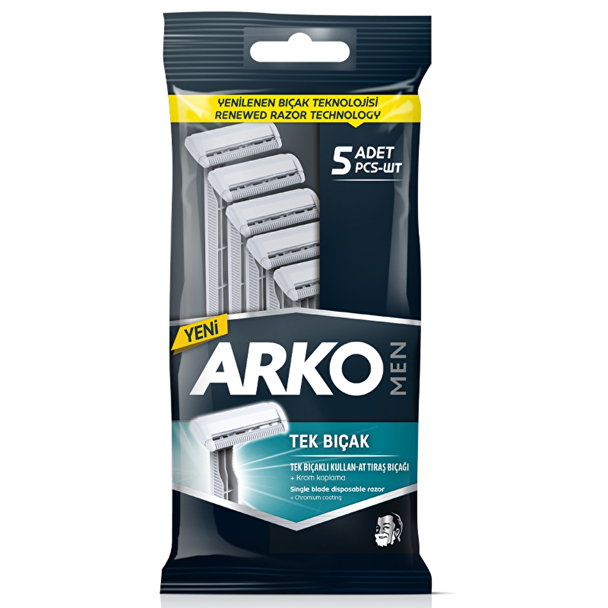 Arko Men Single Knife Set of 5 - Walmart.com