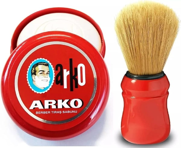 Arko/Omega Shaving Soap 90g in Traditional Bowl Case + TSF Shaving ...