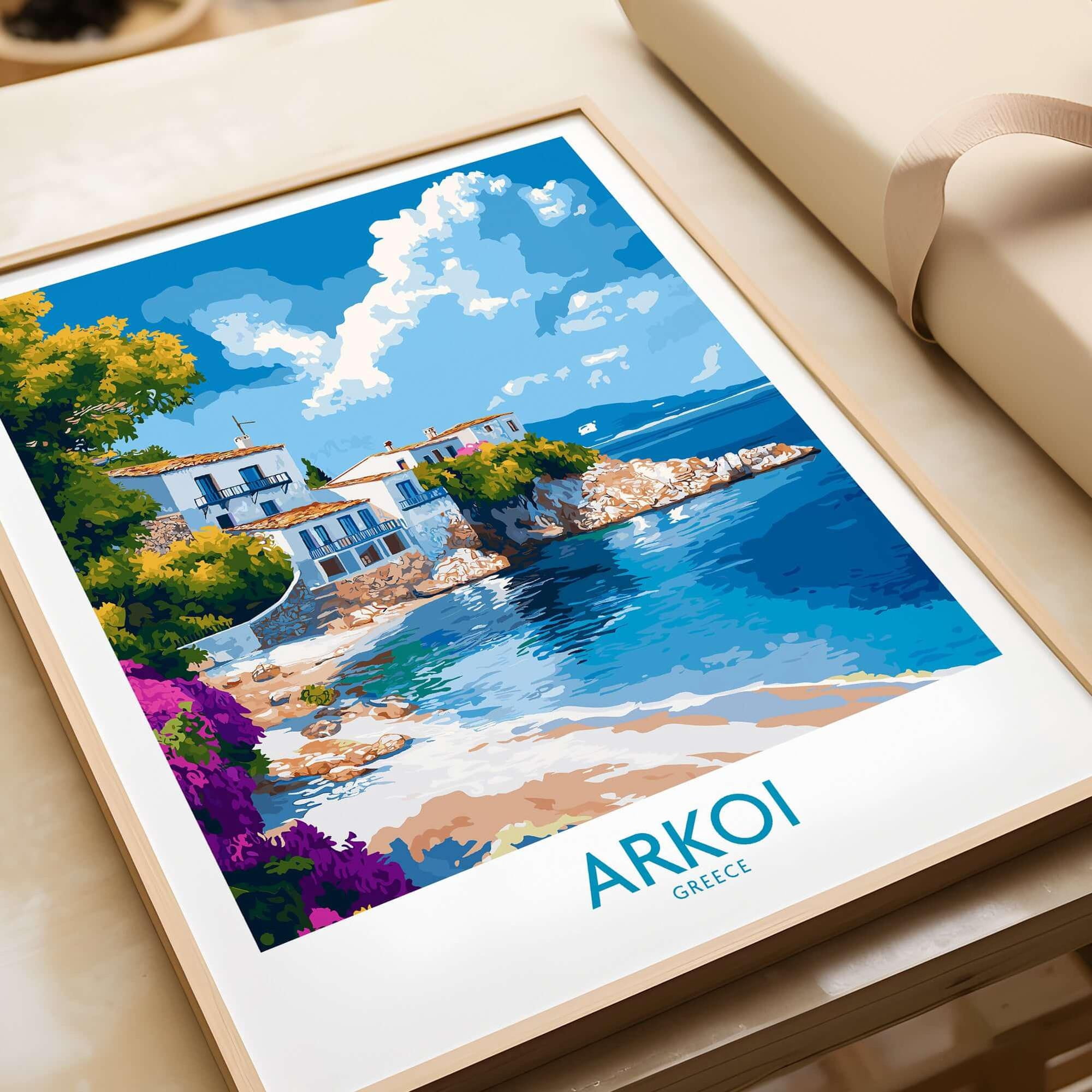 Arkoi Poster Travel Print Wall Art Arkoi Home Dcor Arkoi Gift Art ...