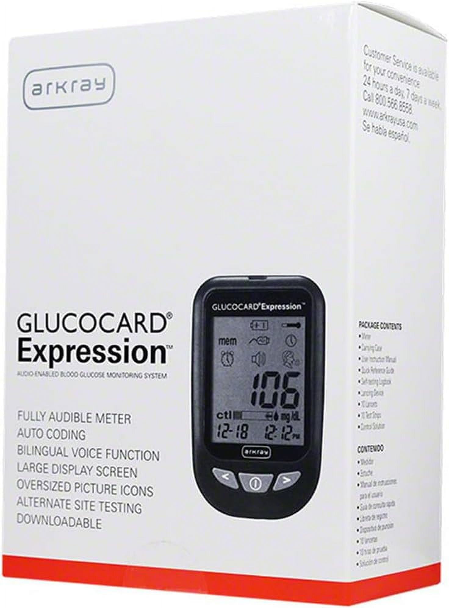 Arkray USA 57112401 Glucocard Expresson Blood Glucose Meter Kit ...