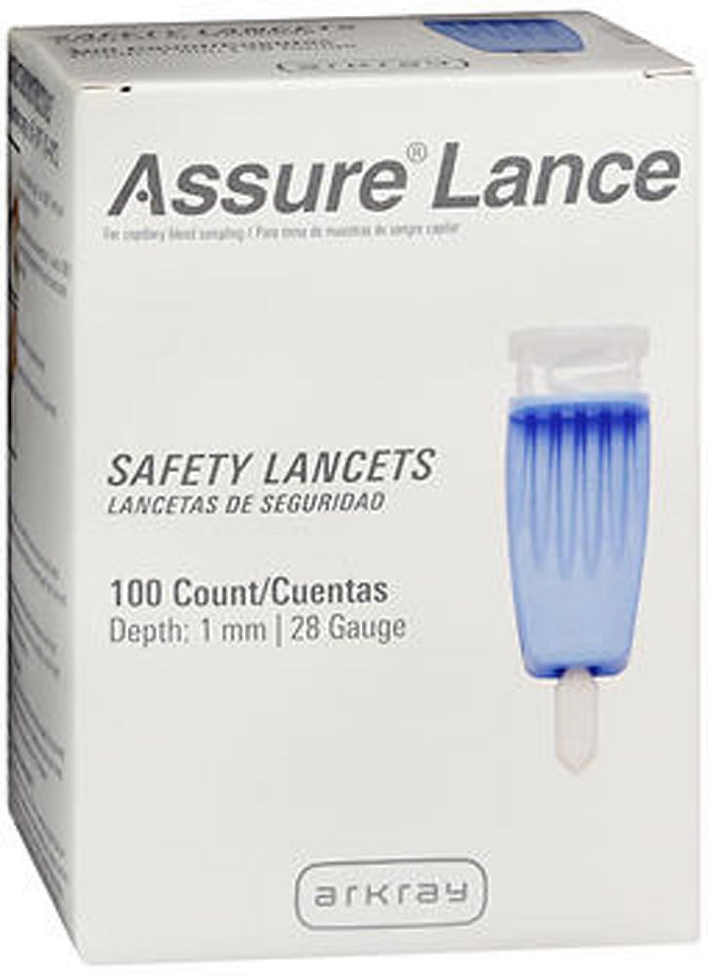 Arkray USA Assure® Sterile Lancet, Light Blue, Single Use, Disposable ...