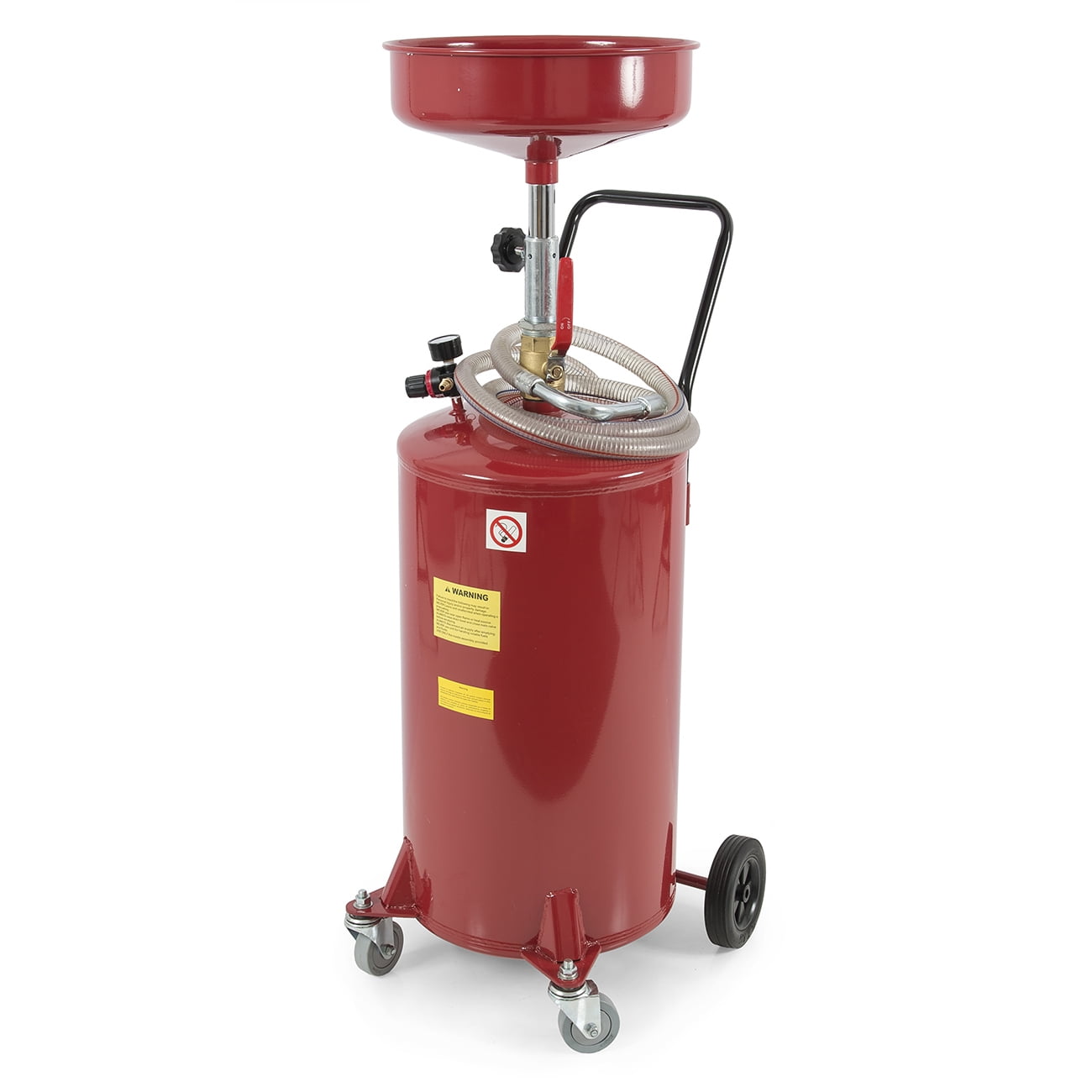 Arksen 20 Gallon Portable Waste Oil Drain Tank Air Operated, Red ...