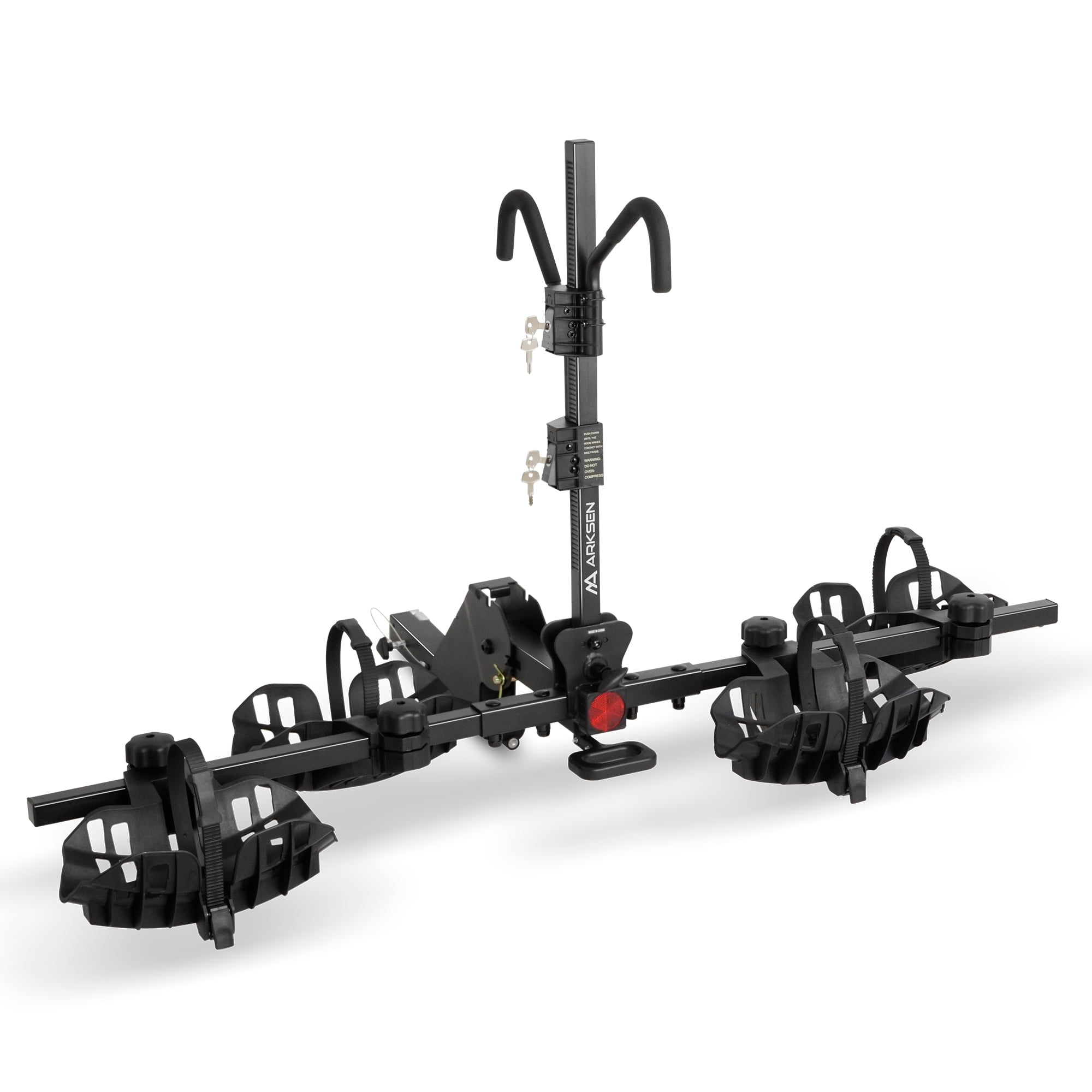 "Arksen Foldable Electric Bike Hitch Rack, 2 Ebike Carrier for 5.5 ...