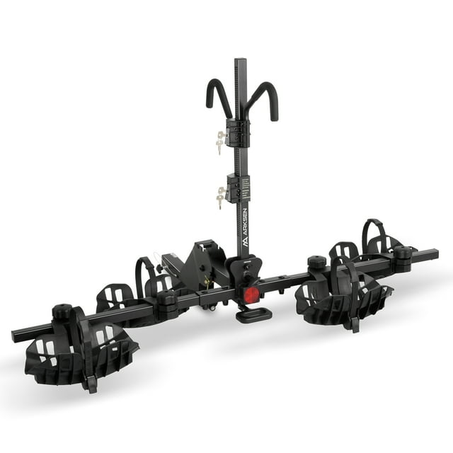 "Arksen Foldable Electric Bike Hitch Rack, 2 Ebike Carrier for 5.5 ...