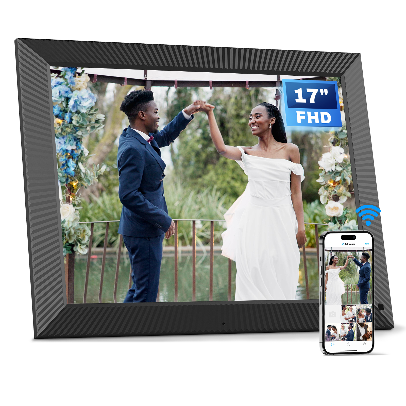 Arktronic 17 inch Large Digital Picture Frame,Wifi Digital Photo Frame ...