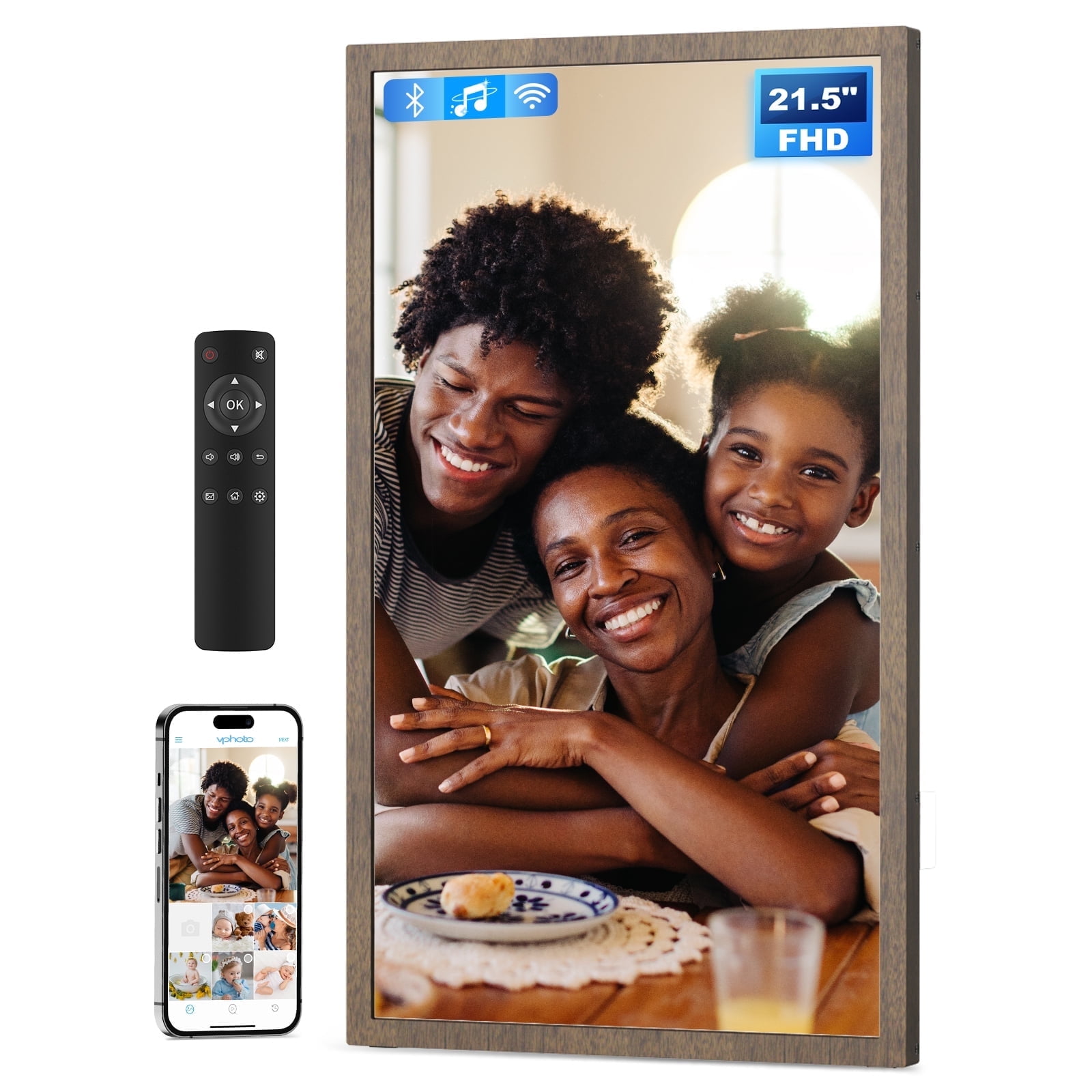 Arktronic 21.5 Inch Touchscreen Large Digital Picture Frame with FHD ...