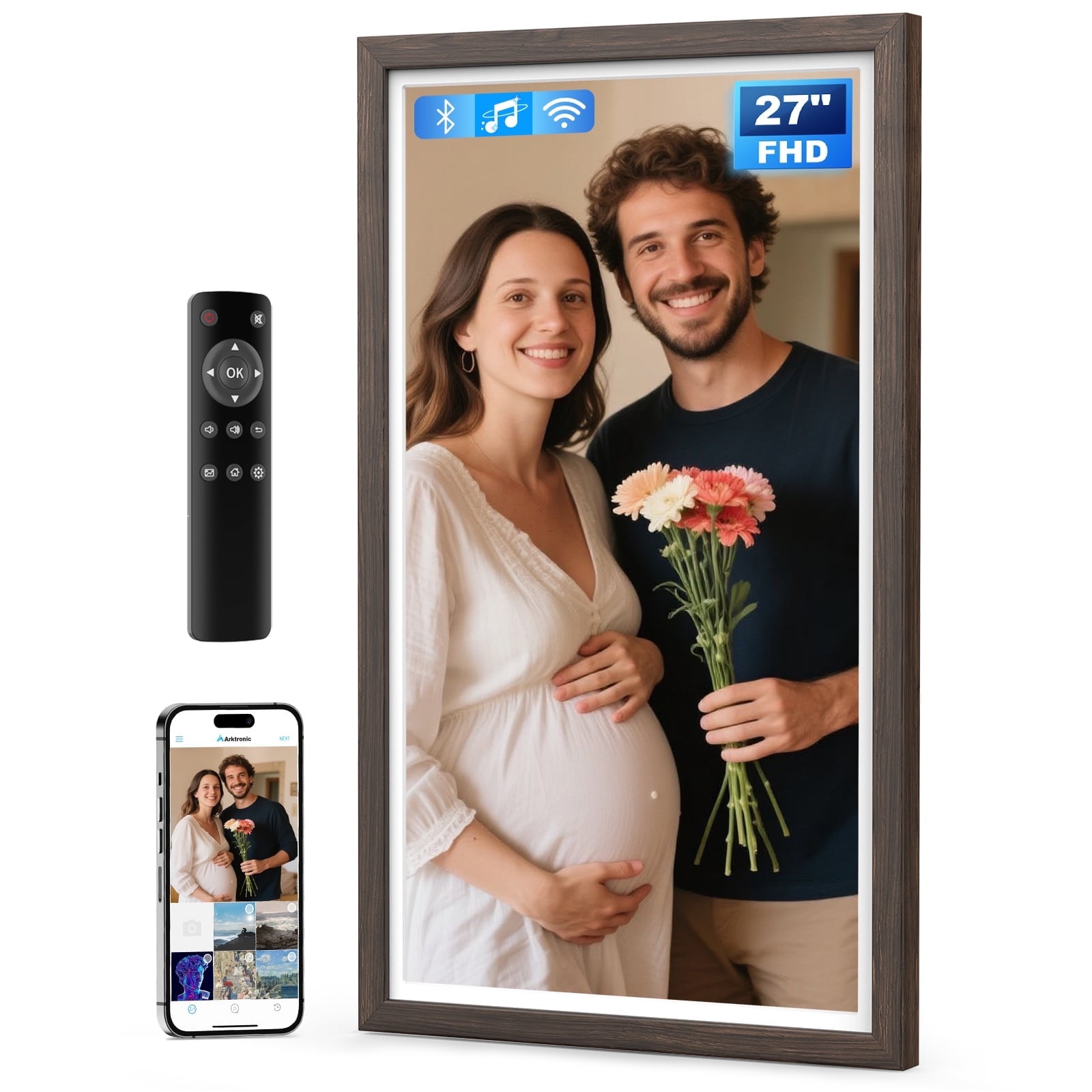 Arktronic Large Digital Picture Frame 27 inch, 1920x1080 FHD IPS WiFi ...