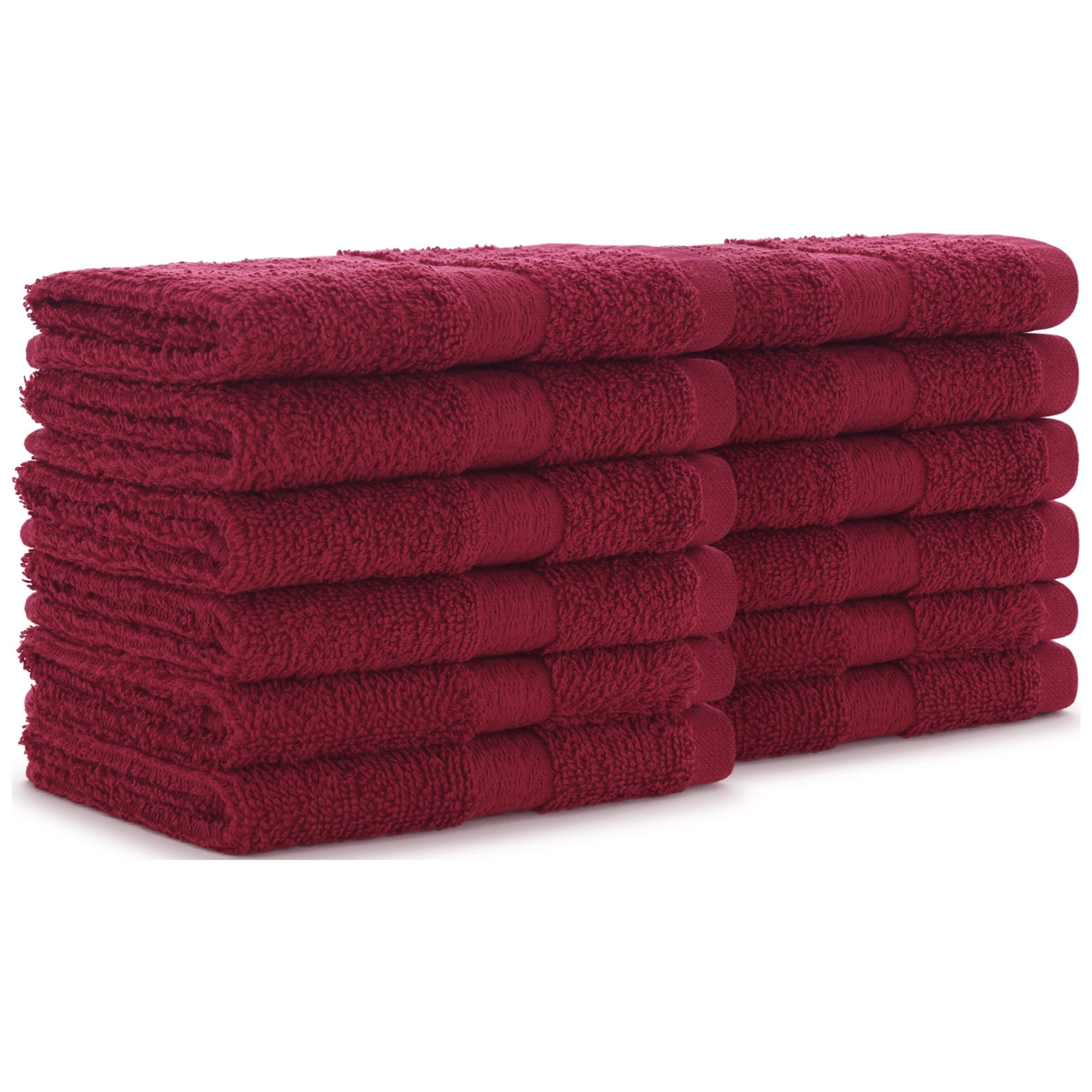 Arkwright 12 Pack of True Color Washcloths - 12 x 12 - 100% Ring Spun ...