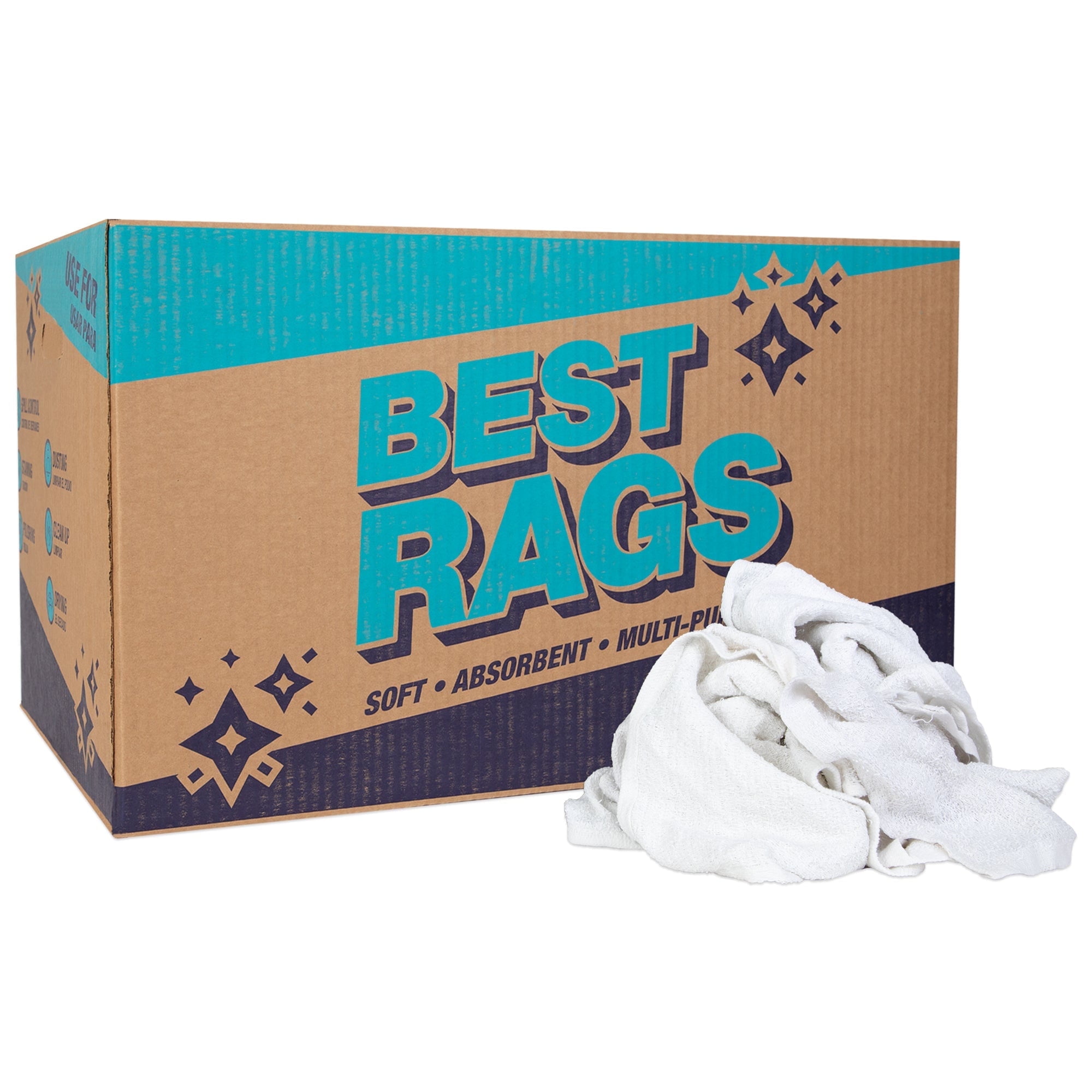 Arkwright Bar Mop Terry Towel Cleaning Rags (25 lb Box), 14x17 to 16x19 ...
