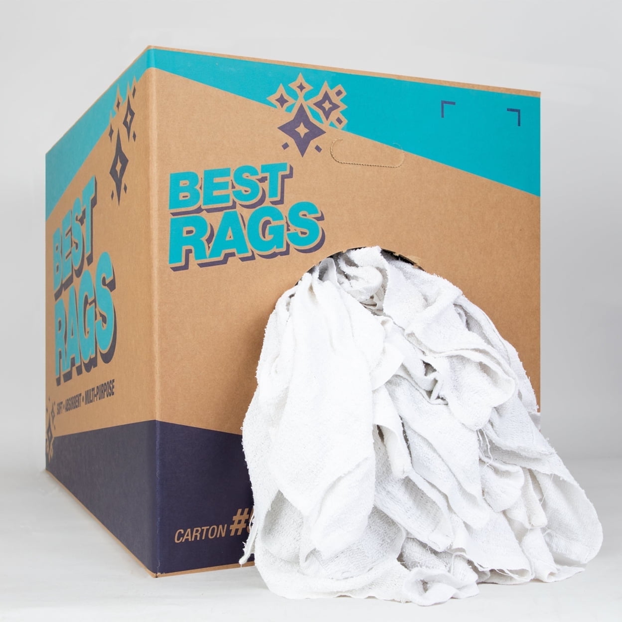 Arkwright Bar Mop Terry Towel Cleaning Rags (50 lb Box), 14x17 to 16x19 ...