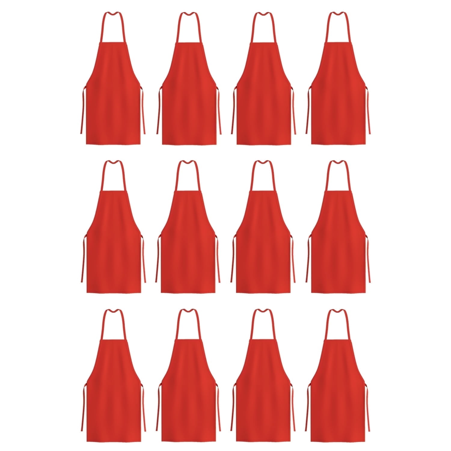 Arkwright Bib Aprons (Bulk Pack of 12), For Cooking, Adjustable Ties ...