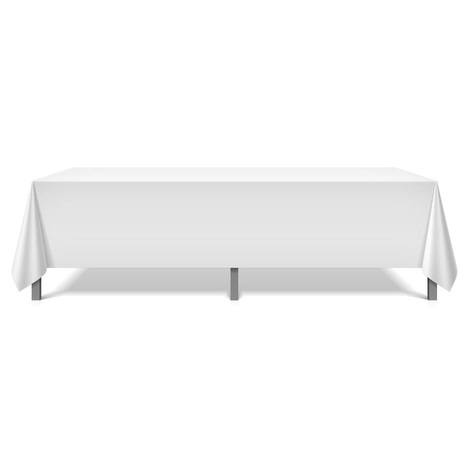 Arkwright Bulk 6 Pack of Polyester Tablecloths - 52 x 114 - White ...