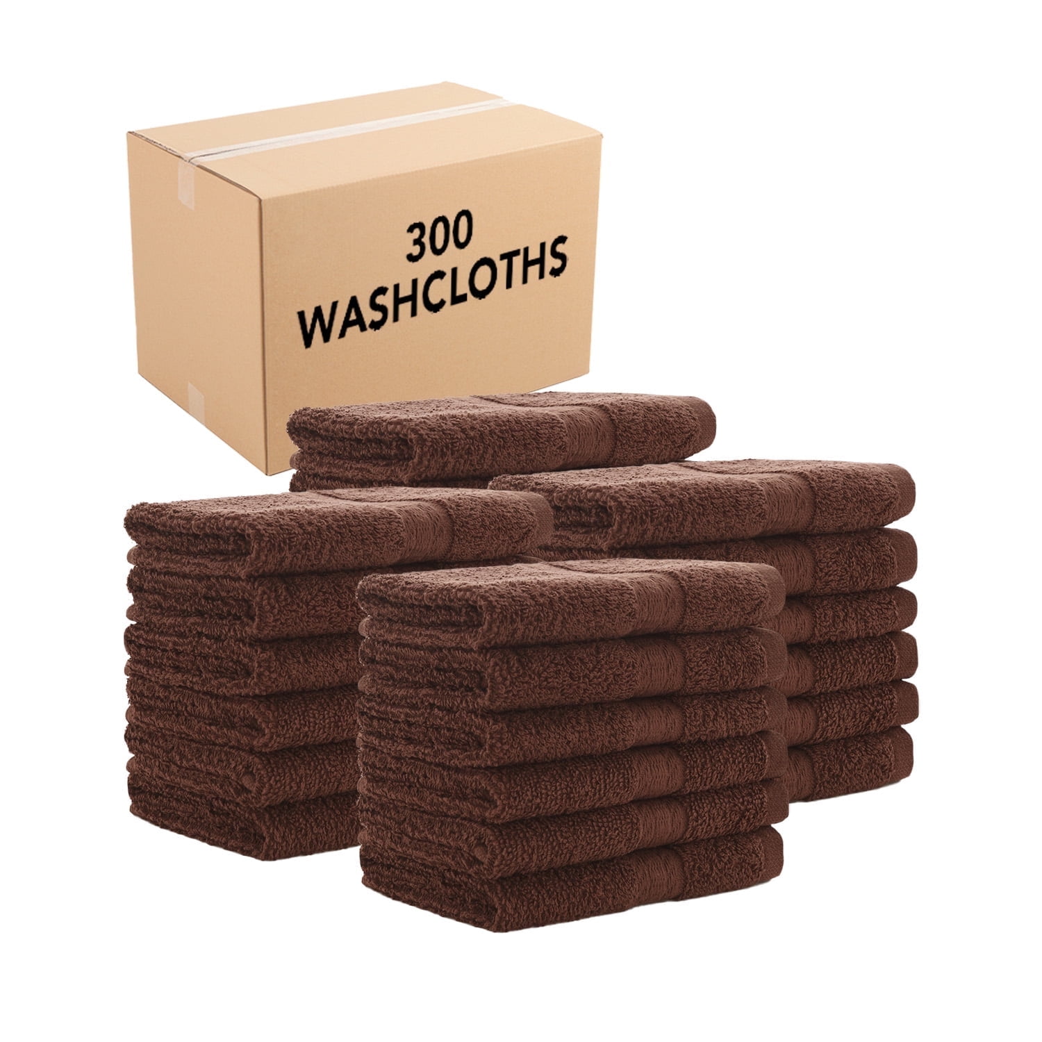 Arkwright Bulk Case of 300 True Color Washcloths, 12x12, 100% Cotton ...