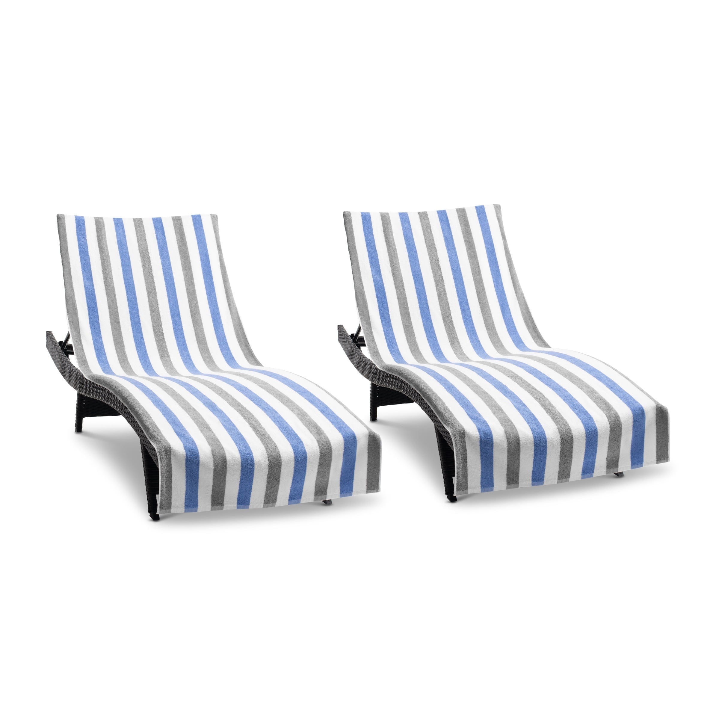 Arkwright Cabo Cabana Lounge Covers, 100% Cotton Terry, 30x85 in. - 2 ...