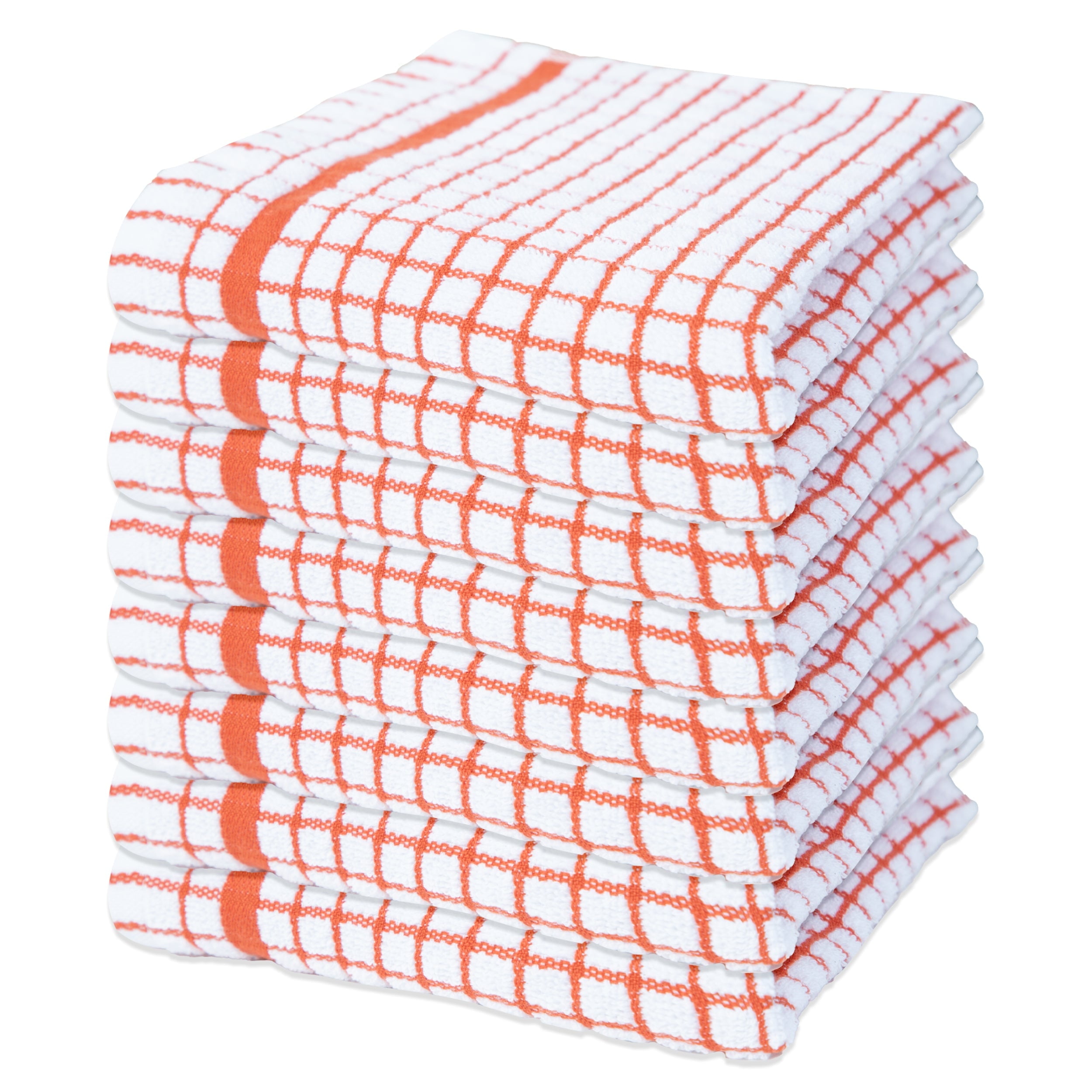 Arkwright Classic Checkered Dishcloth 8-Pack, Cotton Kitchen Dish ...
