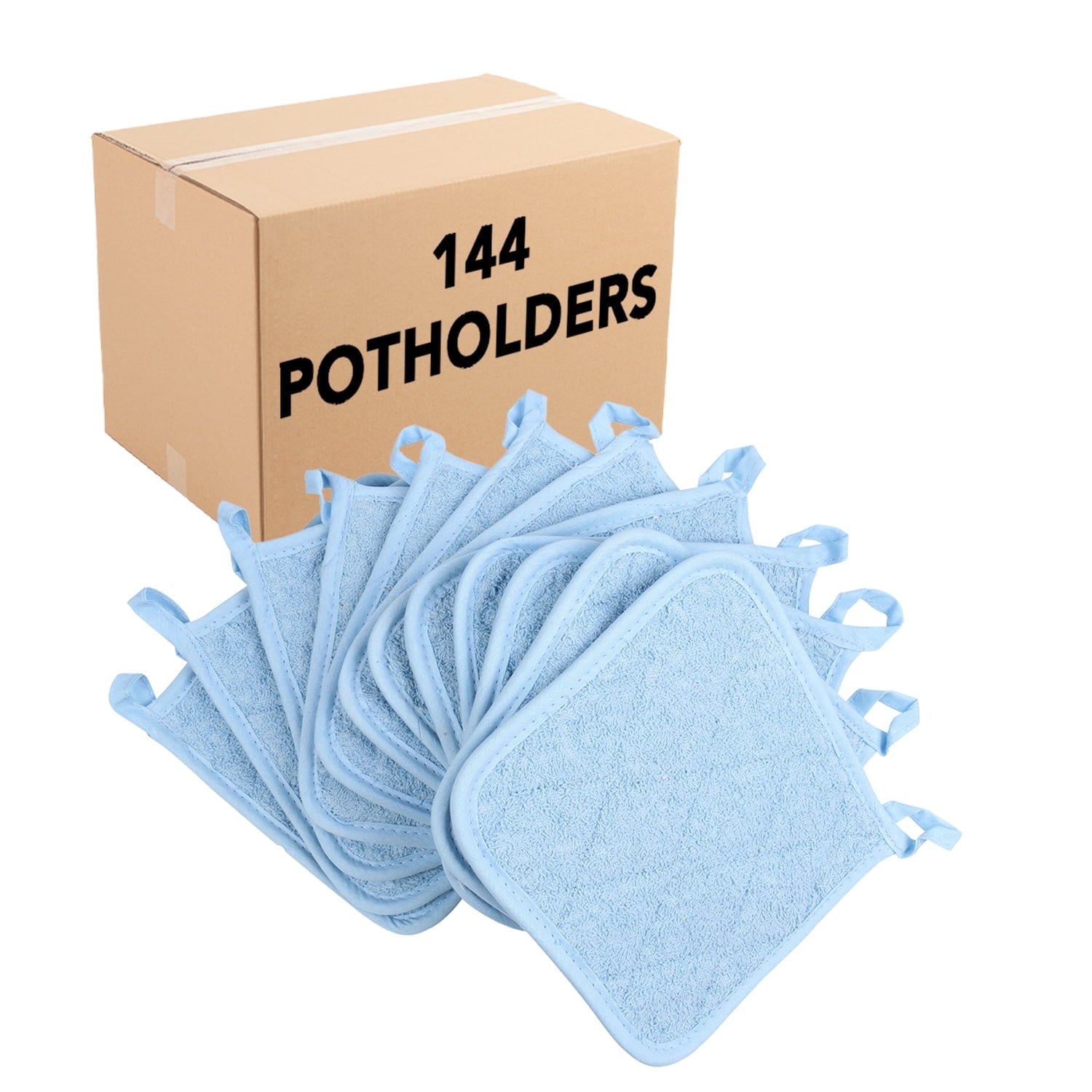 Arkwright Kitchen Pot Holders (Bulk Case of 144), 7"x7", 100% Cotton ...