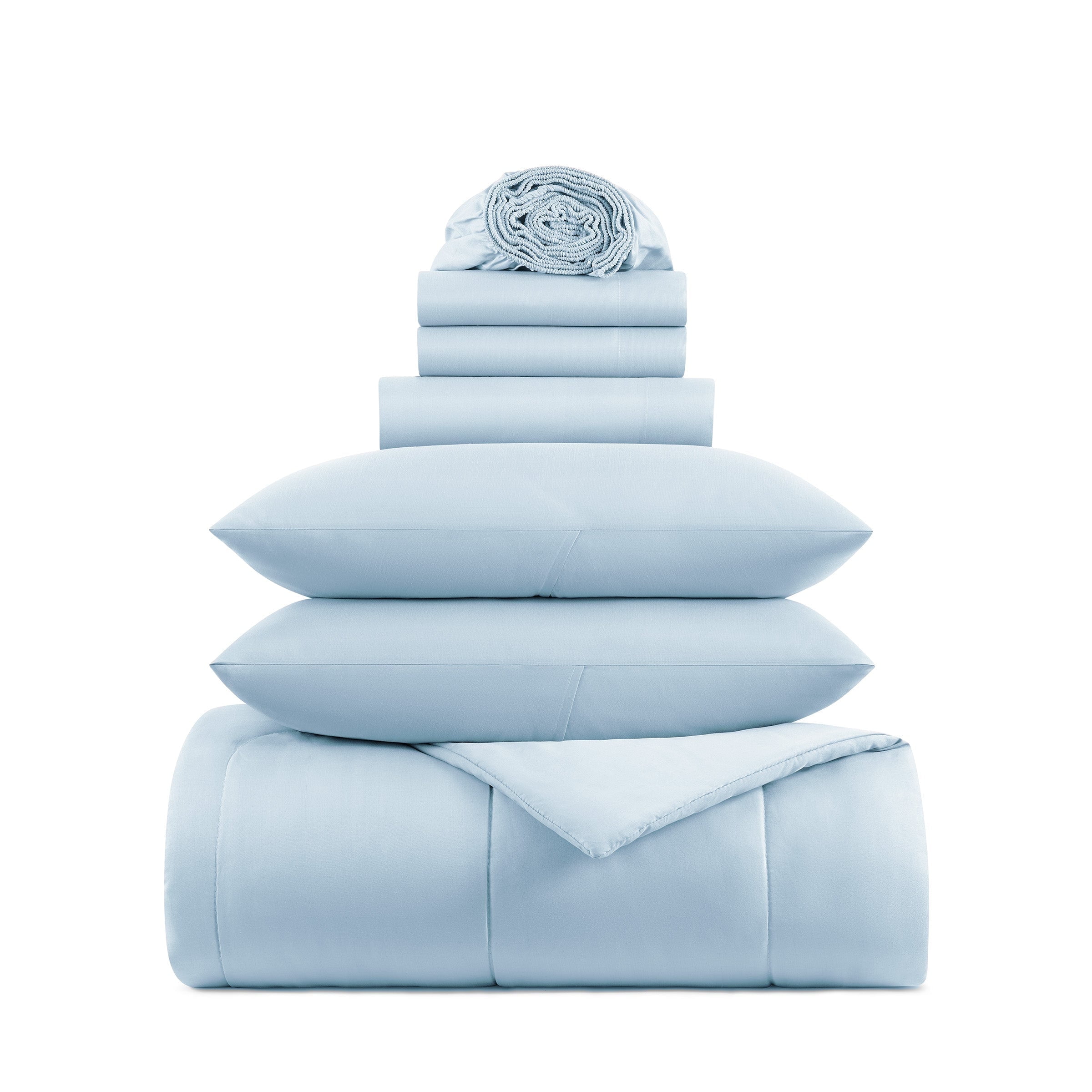 Arkwright Family Essentials Bed in Bag 7 Piece Set - Full/Queen - Blue ...