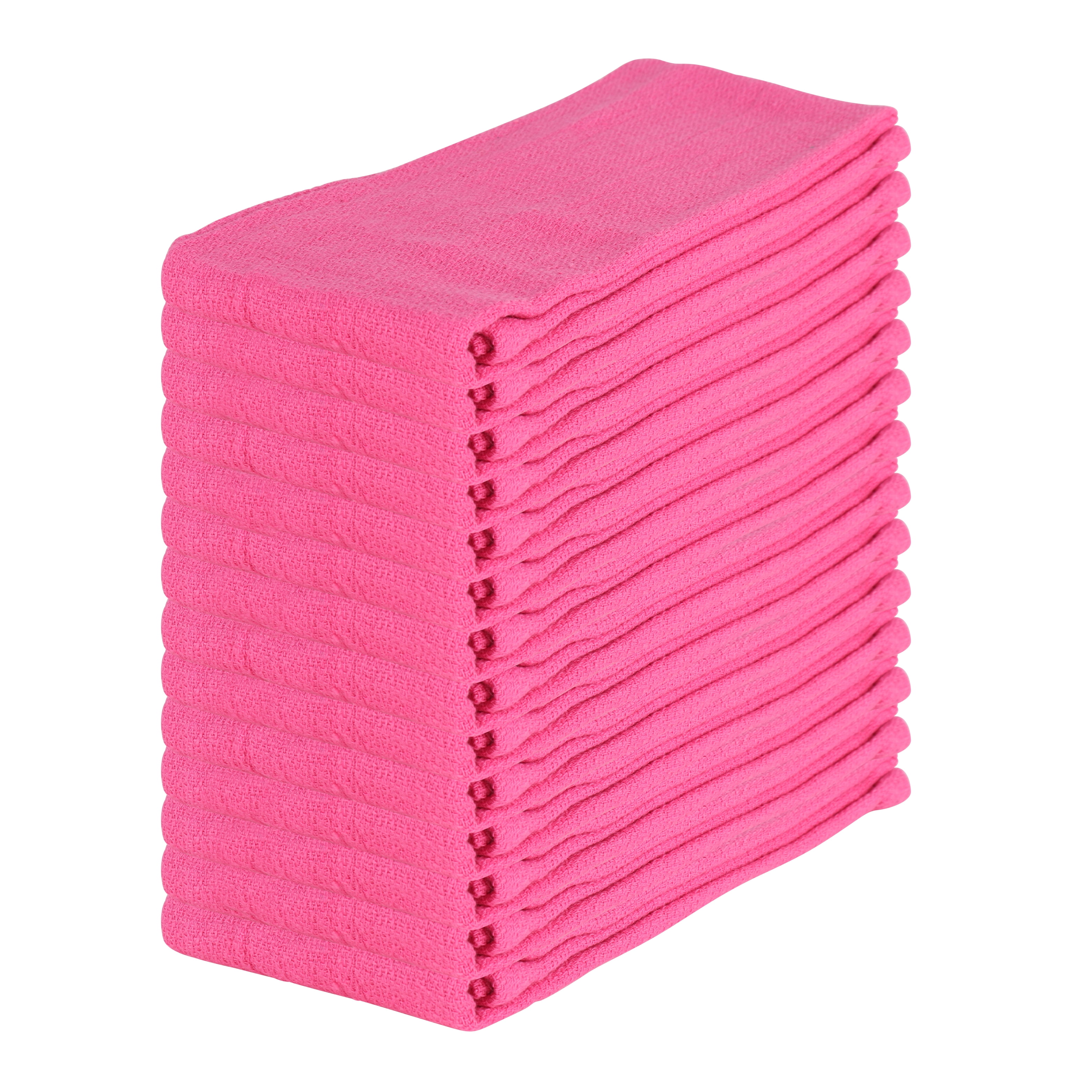 Arkwright Huck Weave Cleaning Cloths (Pack of 12), 16x26 , Multi ...