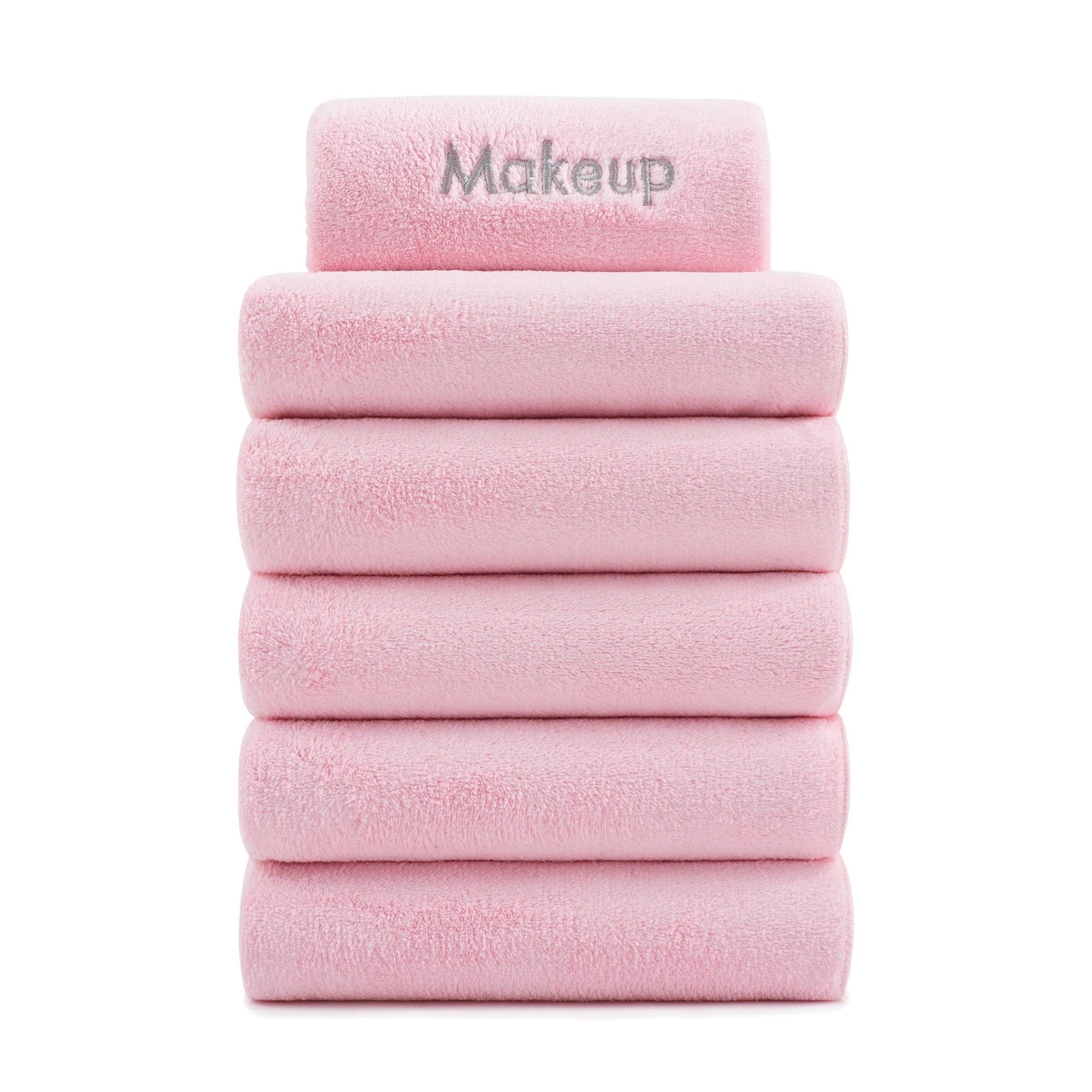 Arkwright Makeup Removal Towels (6-Pack), Soft Coral Fleece, Fingertip ...