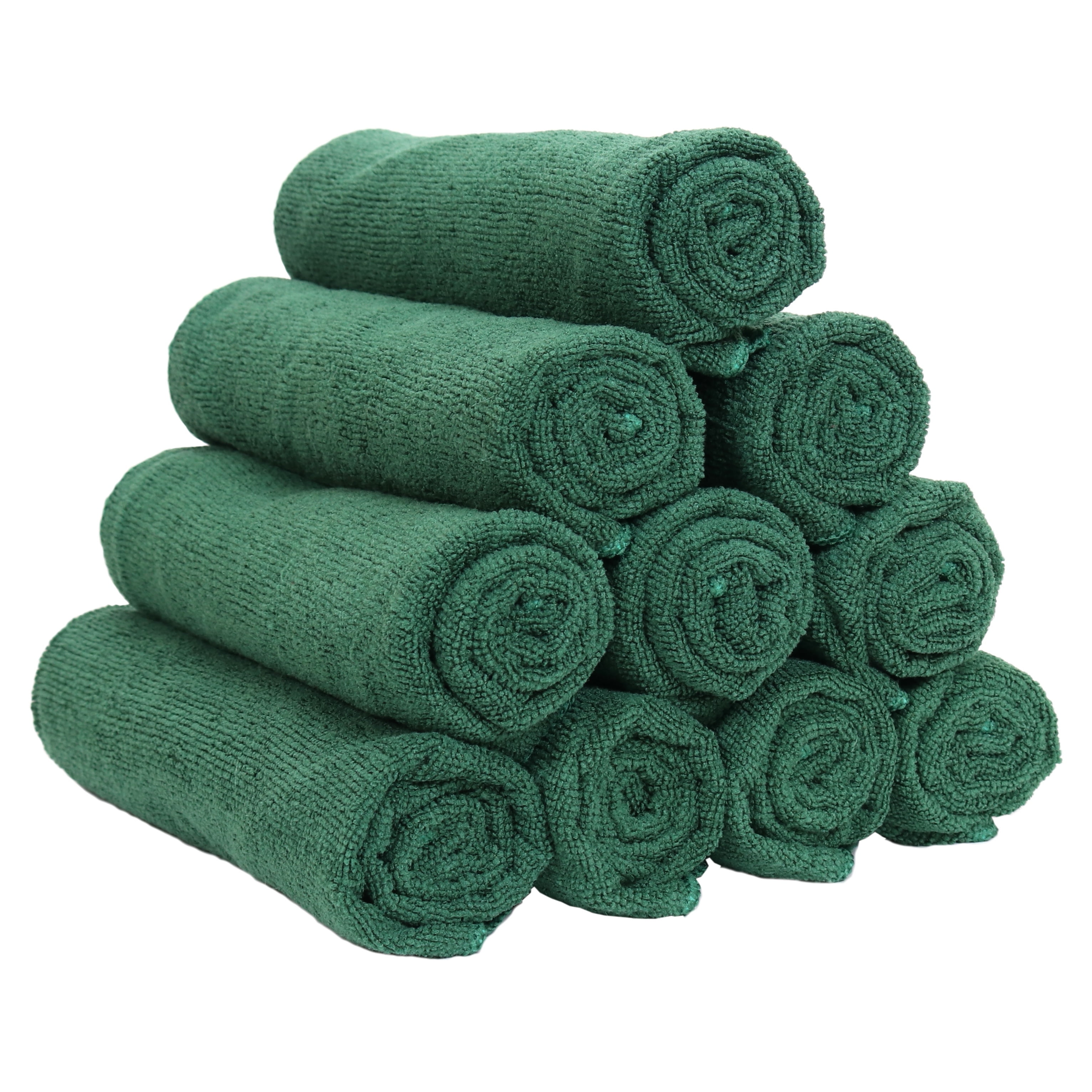Arkwright Microfiber Hand Towels, 12 Pack, 15 x 24, Hunter Green ...