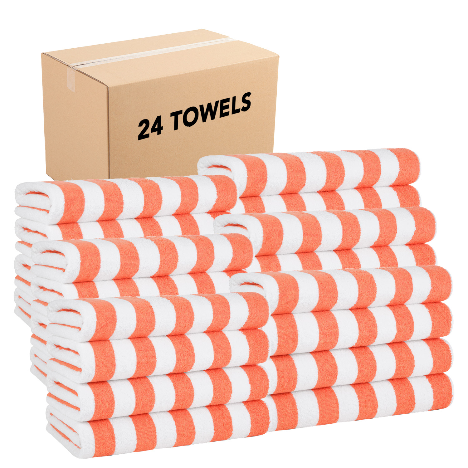 Arkwright Bulk Case of 24 Bath Towels, 25x52, 100% Heavy Cotton ...