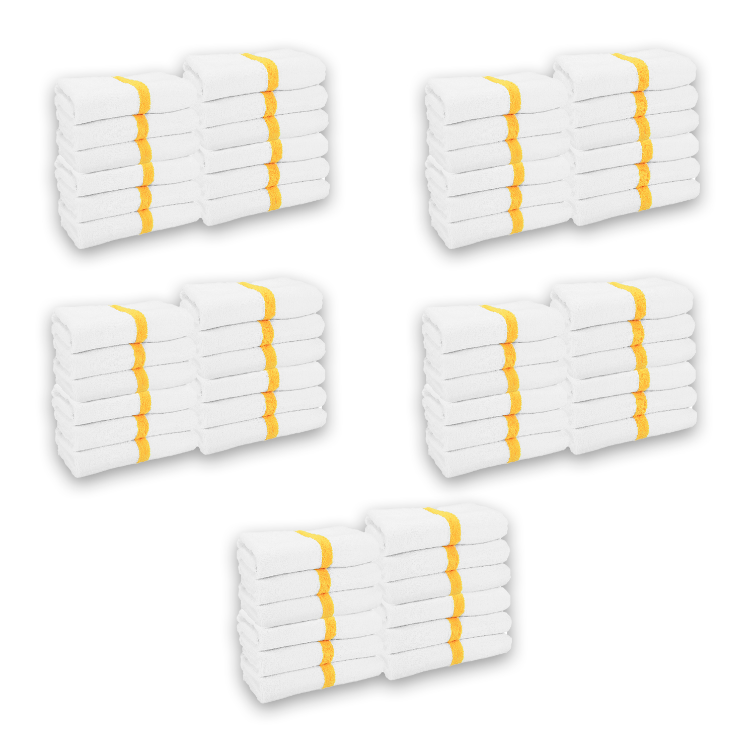 Arkwright Power Gym Bath Towels (Bulk Case of 60), White with Gold ...