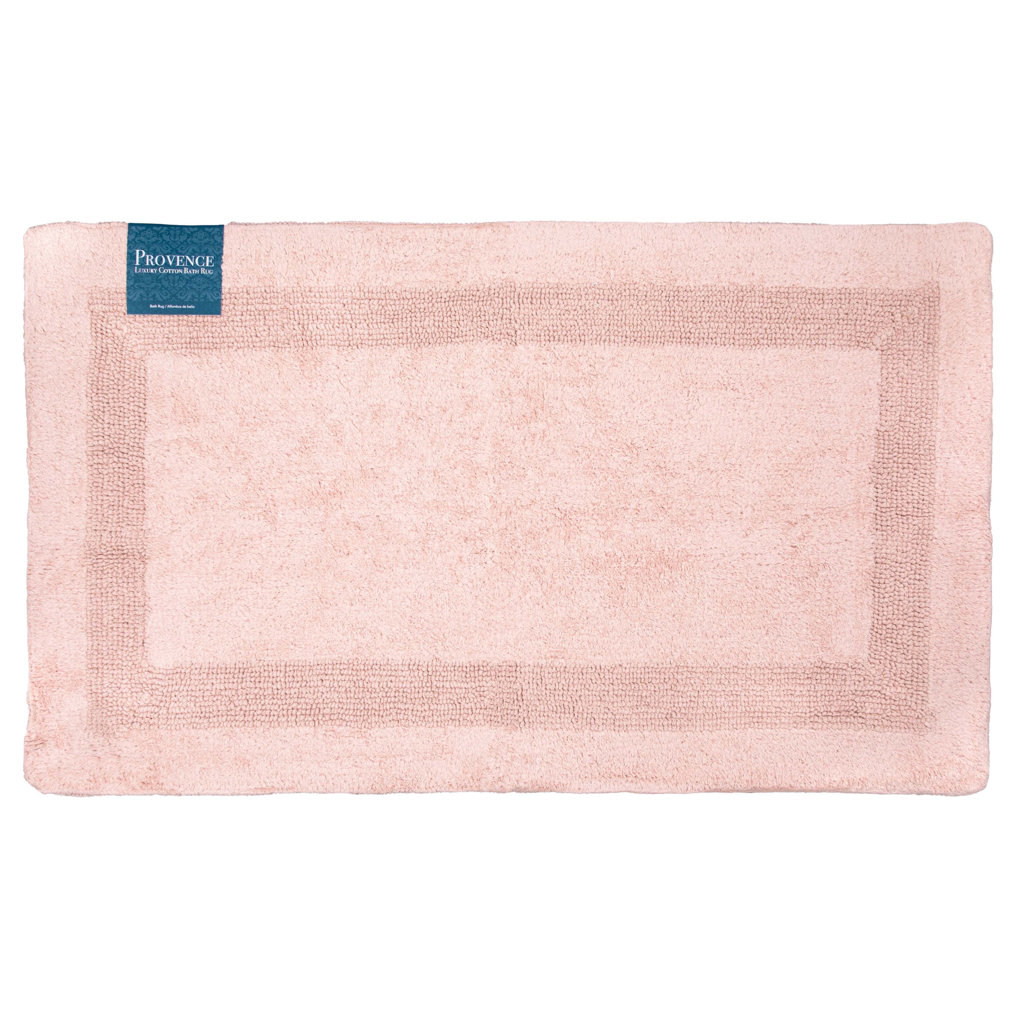 Arkwright Provence Bathroom Rug, 20x32 in, Premium Cotton, Rose Pink ...