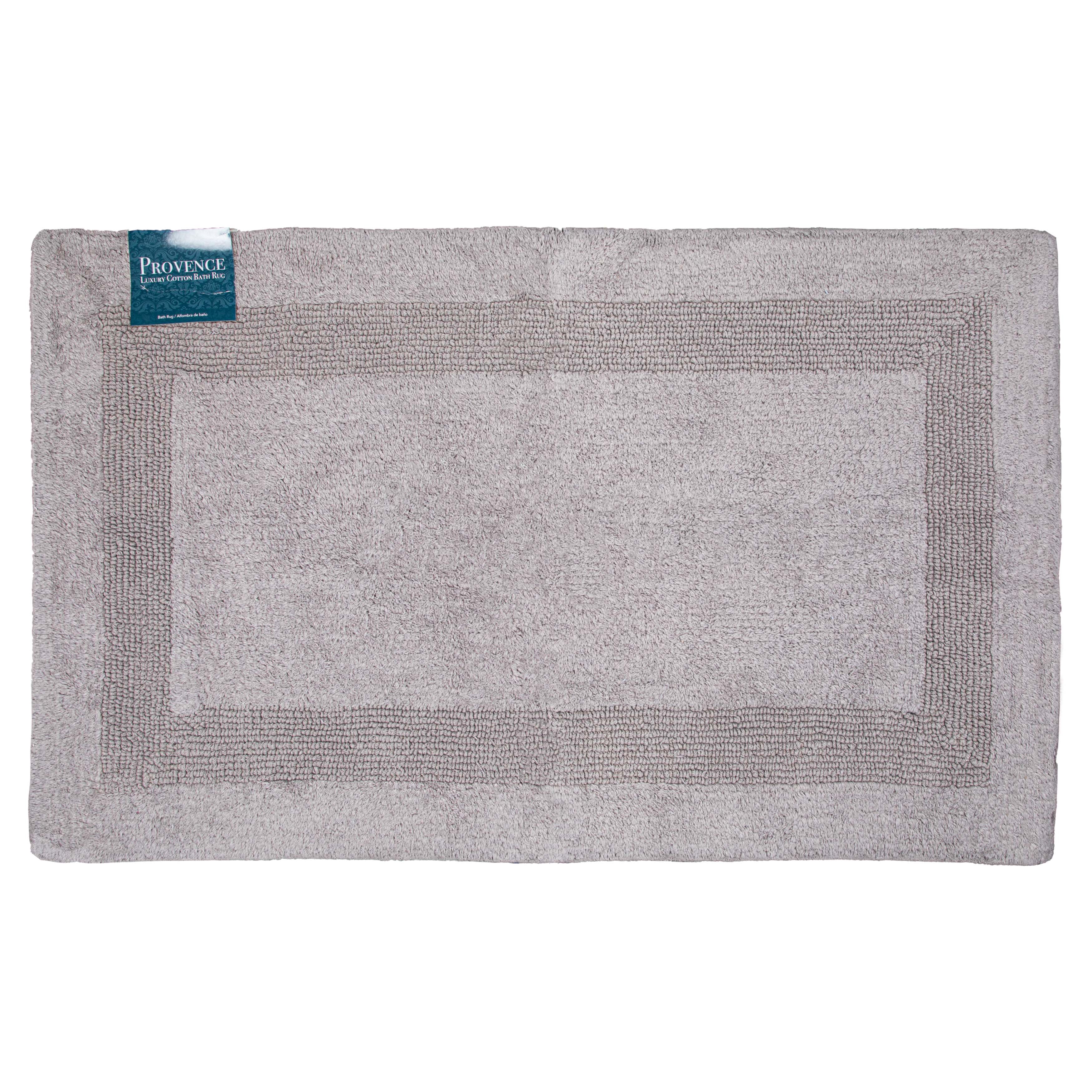 Arkwright Provence Bathroom Rug, 24x40 in., Premium Cotton, Charcoal ...