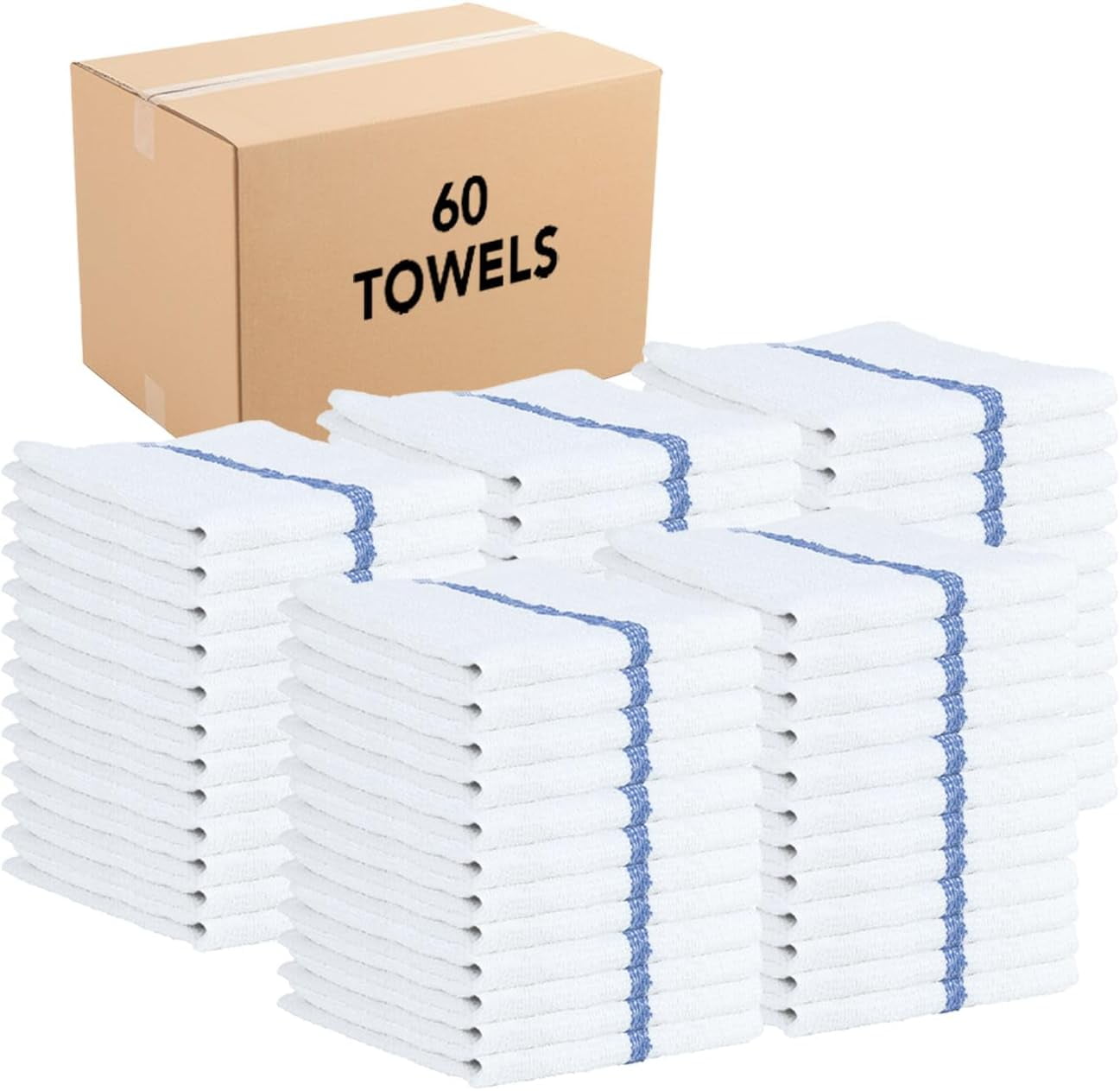 Arkwright Qwick Wick Bar Mop Towels Bulk - (Case of 60) 100% Cotton ...