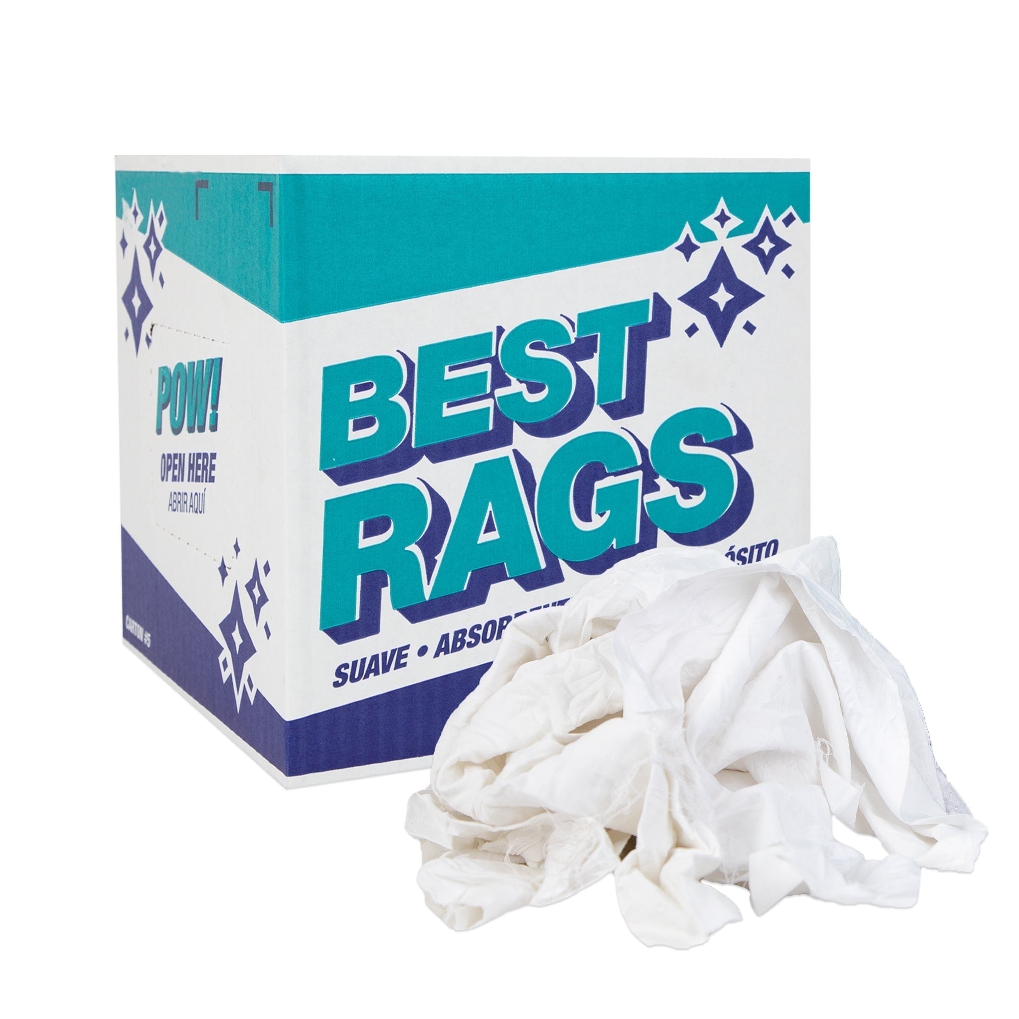 Arkwright Reclaimed Sheeting Cleaning Rags (5 lb Box), Multipurpose ...
