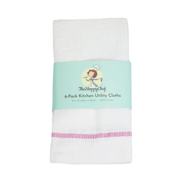 Arkwright Ribbed Cotton Bar Mop Towels (12 Pack), 16x19 in. Kitchen ...