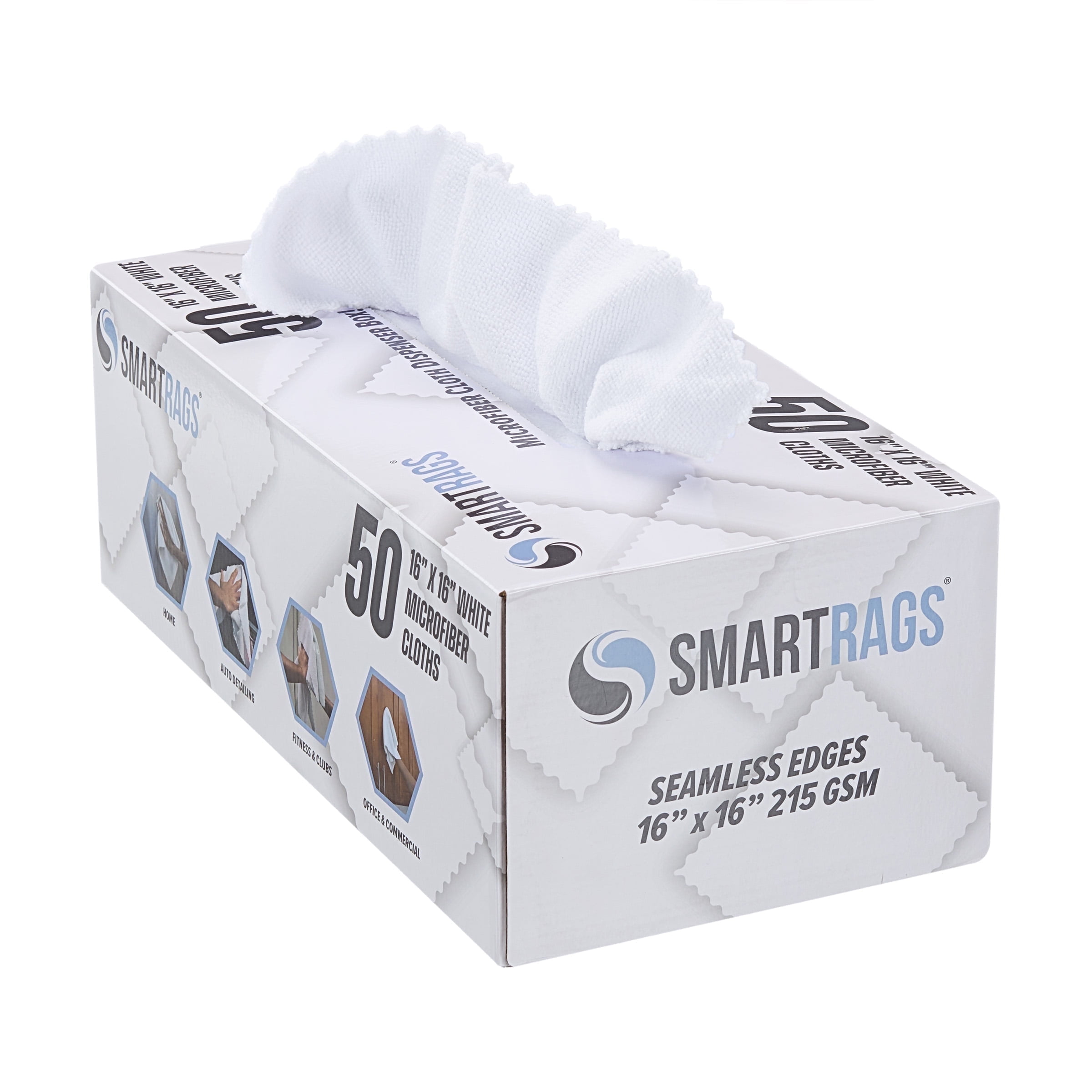 Arkwright Smart Rags (Box of 50) - Reusable Microfiber Cleaning Cloths ...