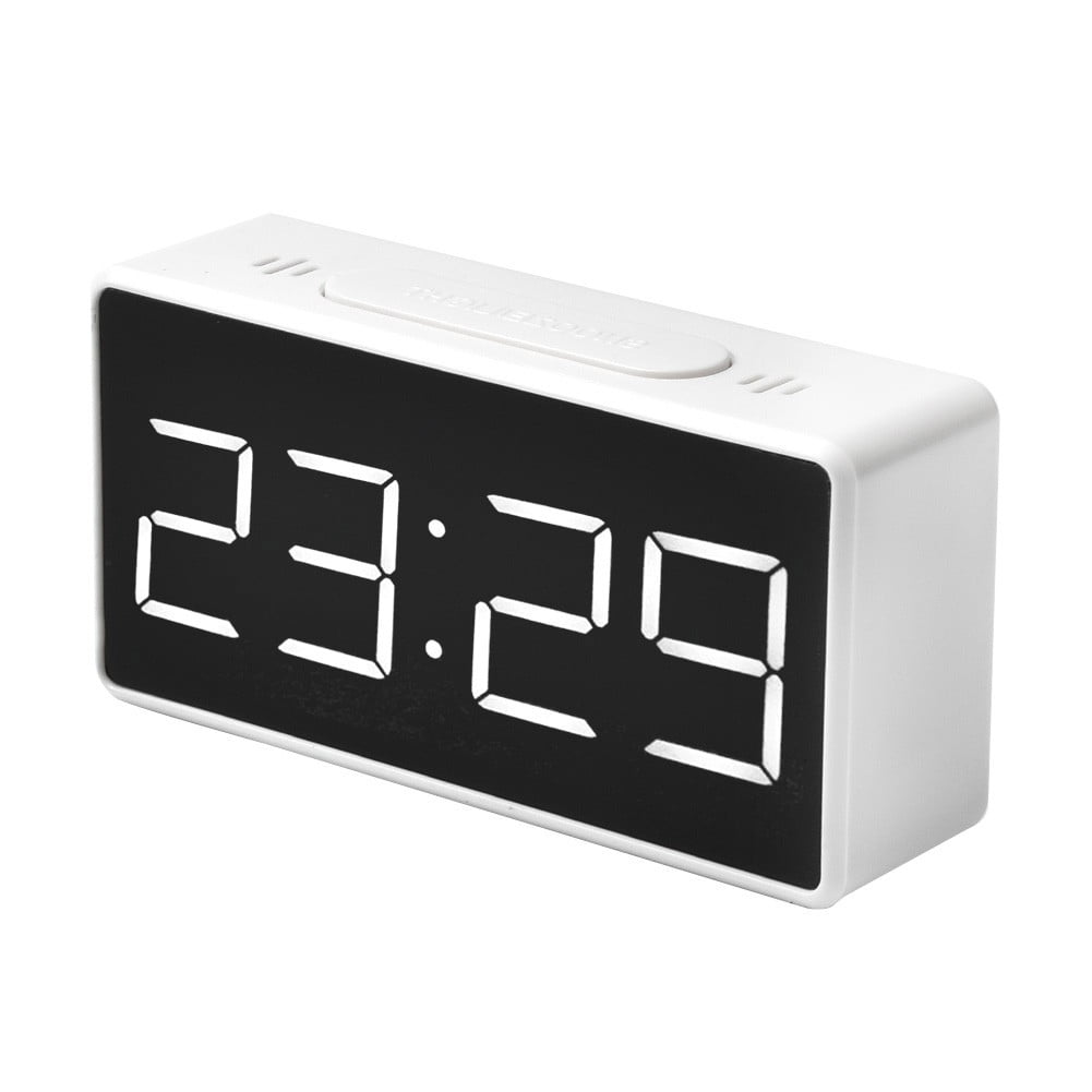 Arkzeo 1*Clock LED Digital Alarm Clock USB/Battery Mirror Real-time ...