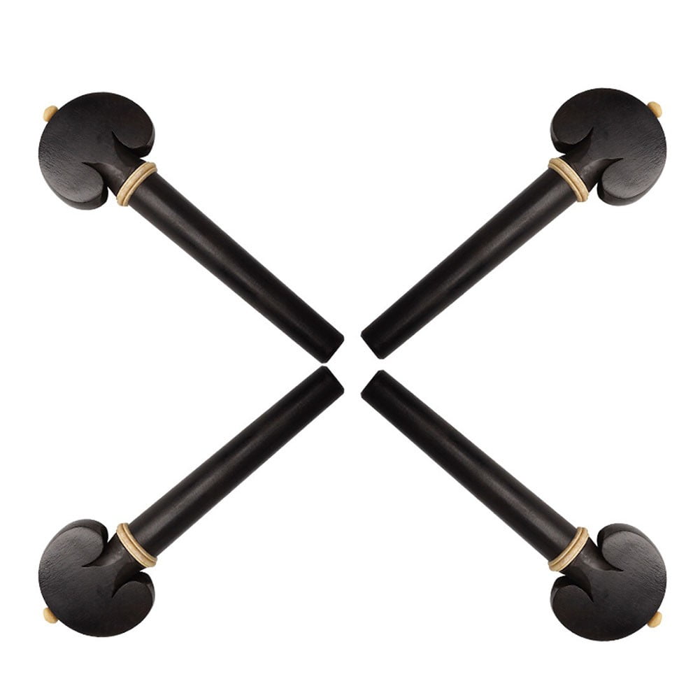 Arkzeo 1 Set Cello 4/4 Size Ebony Tuning Peg Tuners End Pin Heart ...