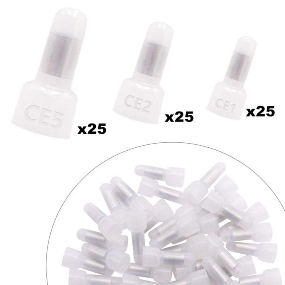 Arkzeo 1 Set Nylon Closed End Crimp Cap Electrical Wire Cable Splice ...