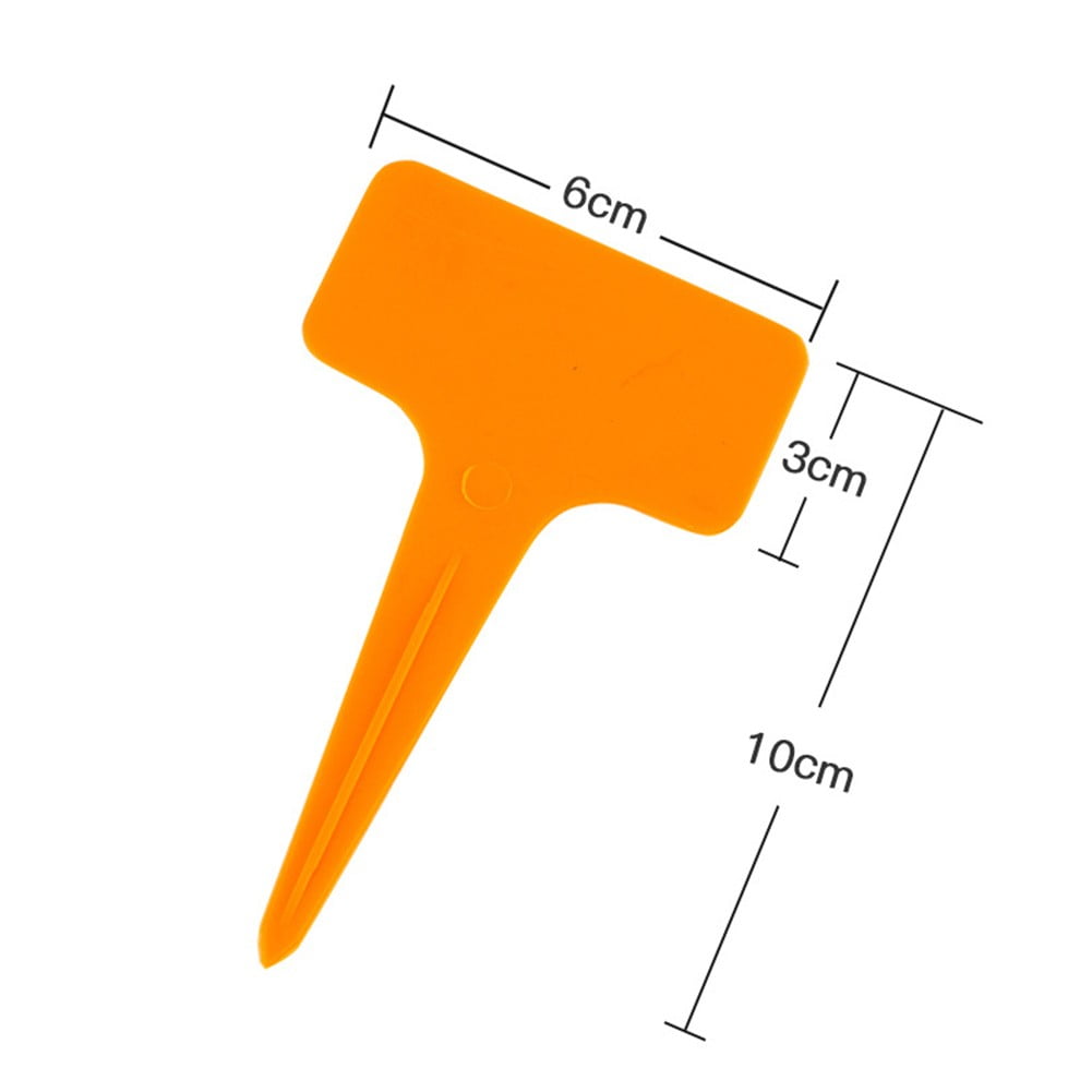 Arkzeo 100Pc 10Cm T-Shape Plastic Waterproof Plant Tags Nursery Garden ...