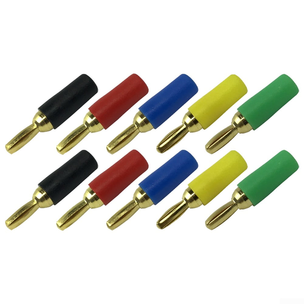 Arkzeo 10PCS 2.5MM Banana Plug Gold Plated Banana Pin Electrical ...