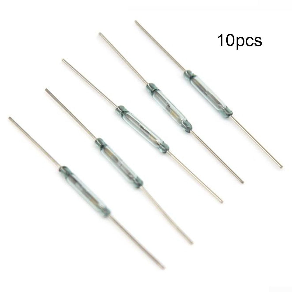 Arkzeo 10PCS N/O Reed switch Magnetic Switch 2*14mm Normally Open ...
