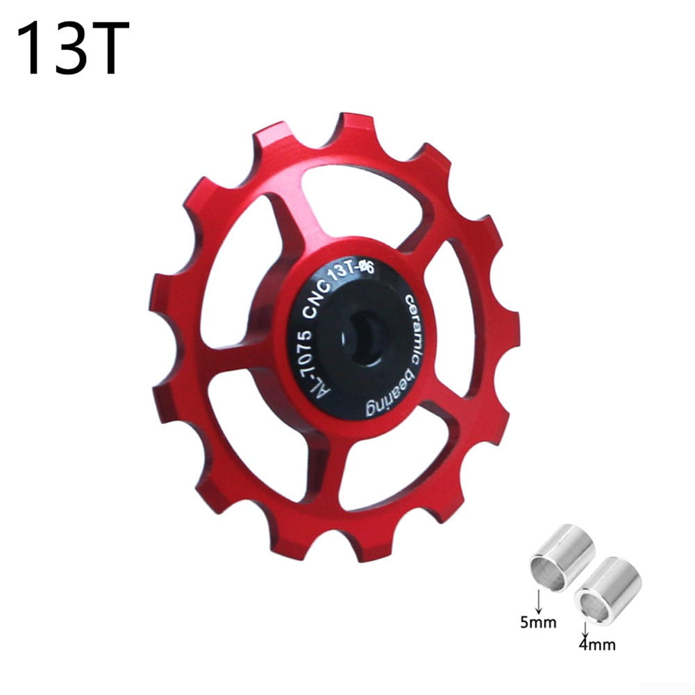 Arkzeo 11-17T Wheel MTB Ceramic Bearing Pulley Road Bike Bicycle Rear Derailleur 13T Red ...
