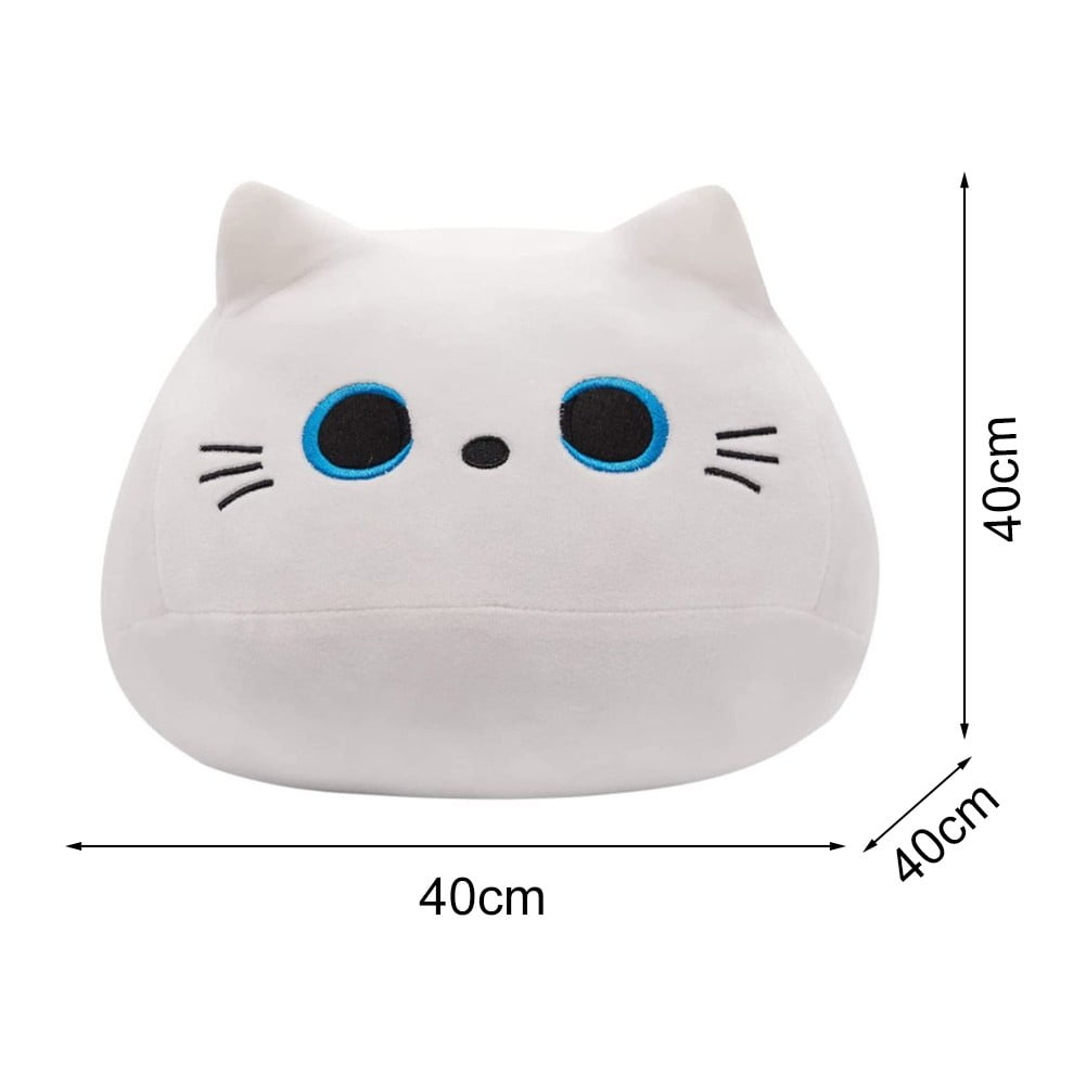 Arkzeo 16'' Cat Pillow 3D Plush Toy Pillow Cute Plush Toy Shape Cat ...