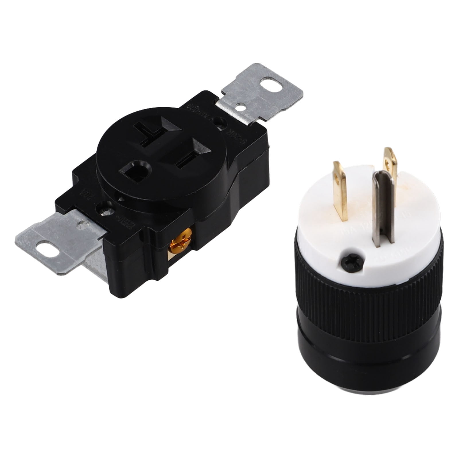 Arkzeo 1Pair NEMA 5-15P 15A 125V Straight Blade Replacement Plug Socket ...