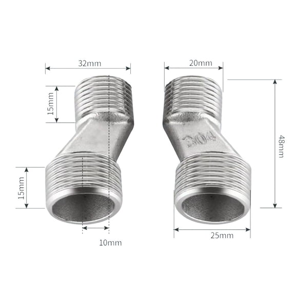 Arkzeo 2pcs Eccentric Adapter 40 Degree Adjustable Faucet Angled Curved ...